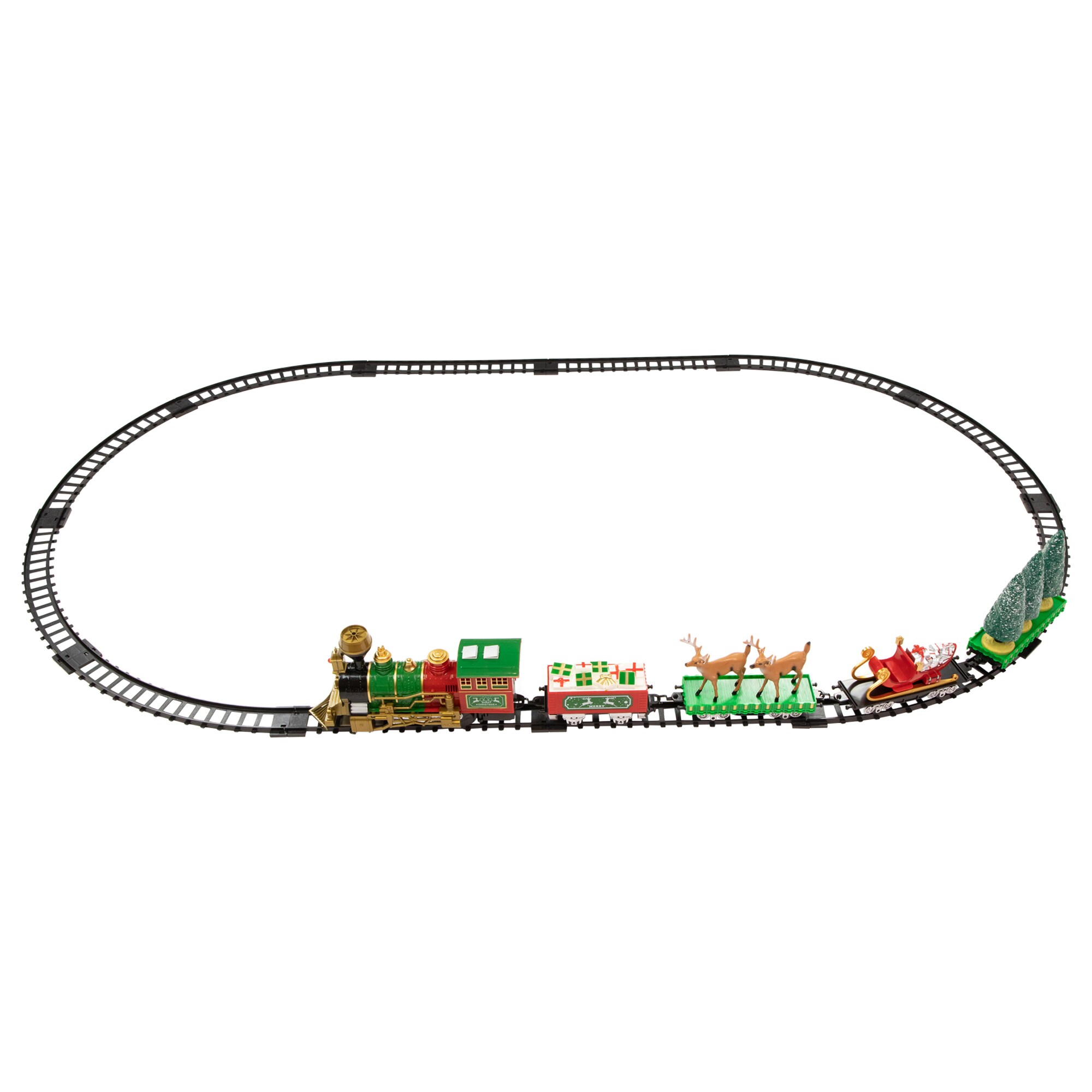 Northlight 6-in Lighted Animatronic Decoration Train Battery-operated ...