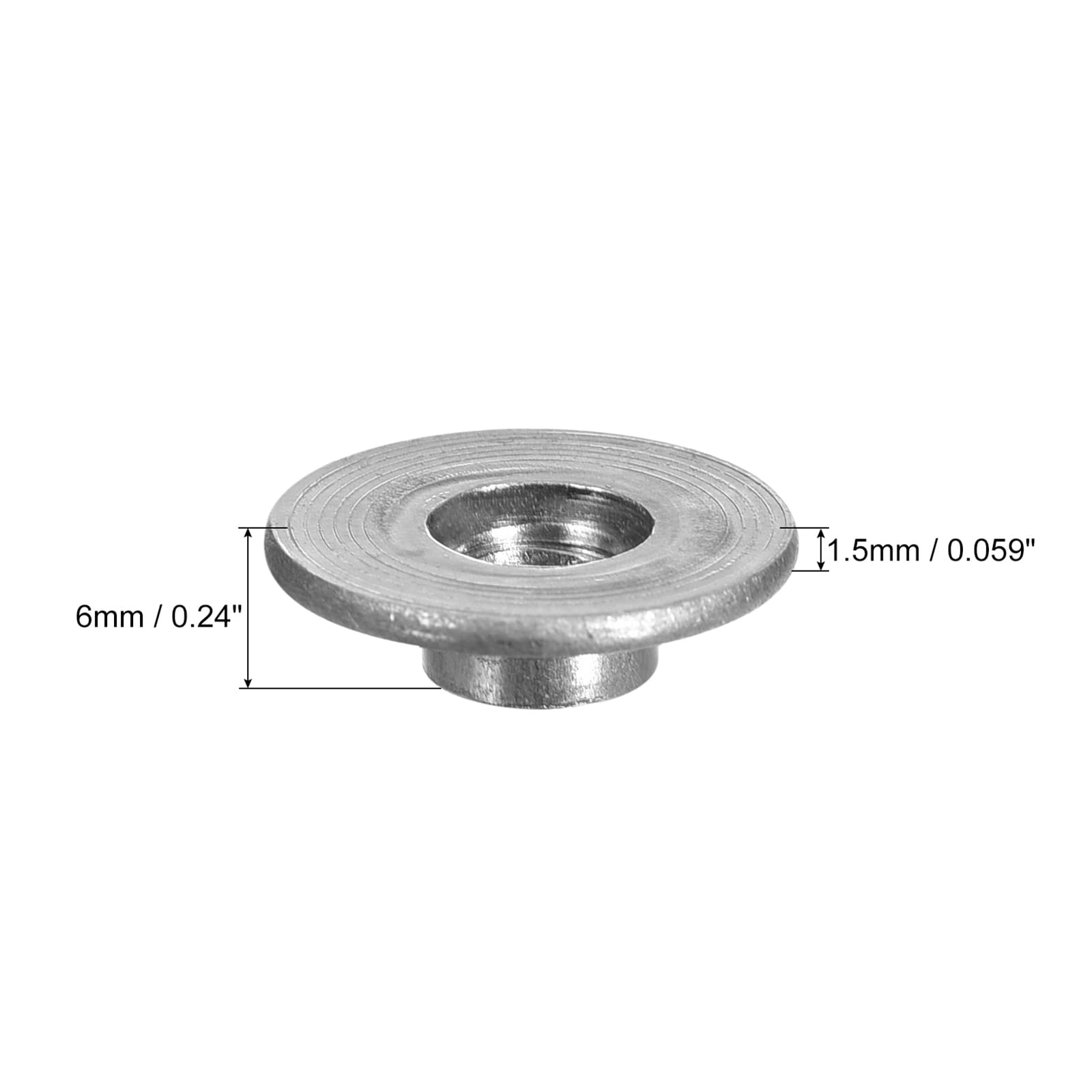 Unique Bargains M6 T-nuts 24pcs Carbon Steel Tee Nuts Round Base Weld ...