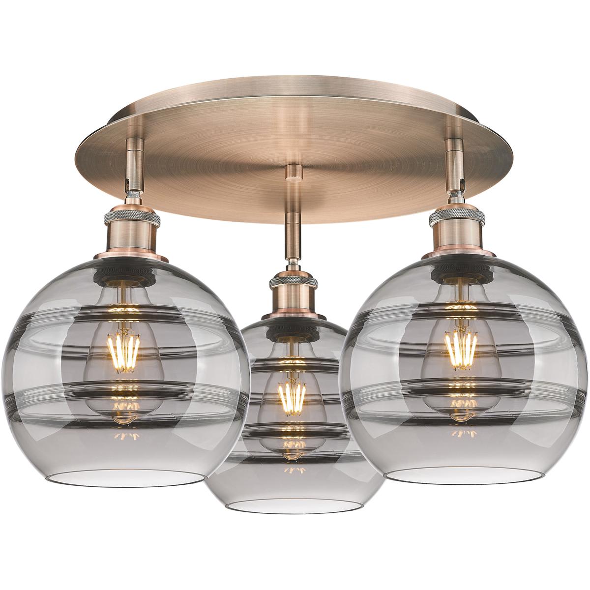 Innovations Lighting 516-3C-AC-G556-8SM Ballston Rochester Flush Mount ...