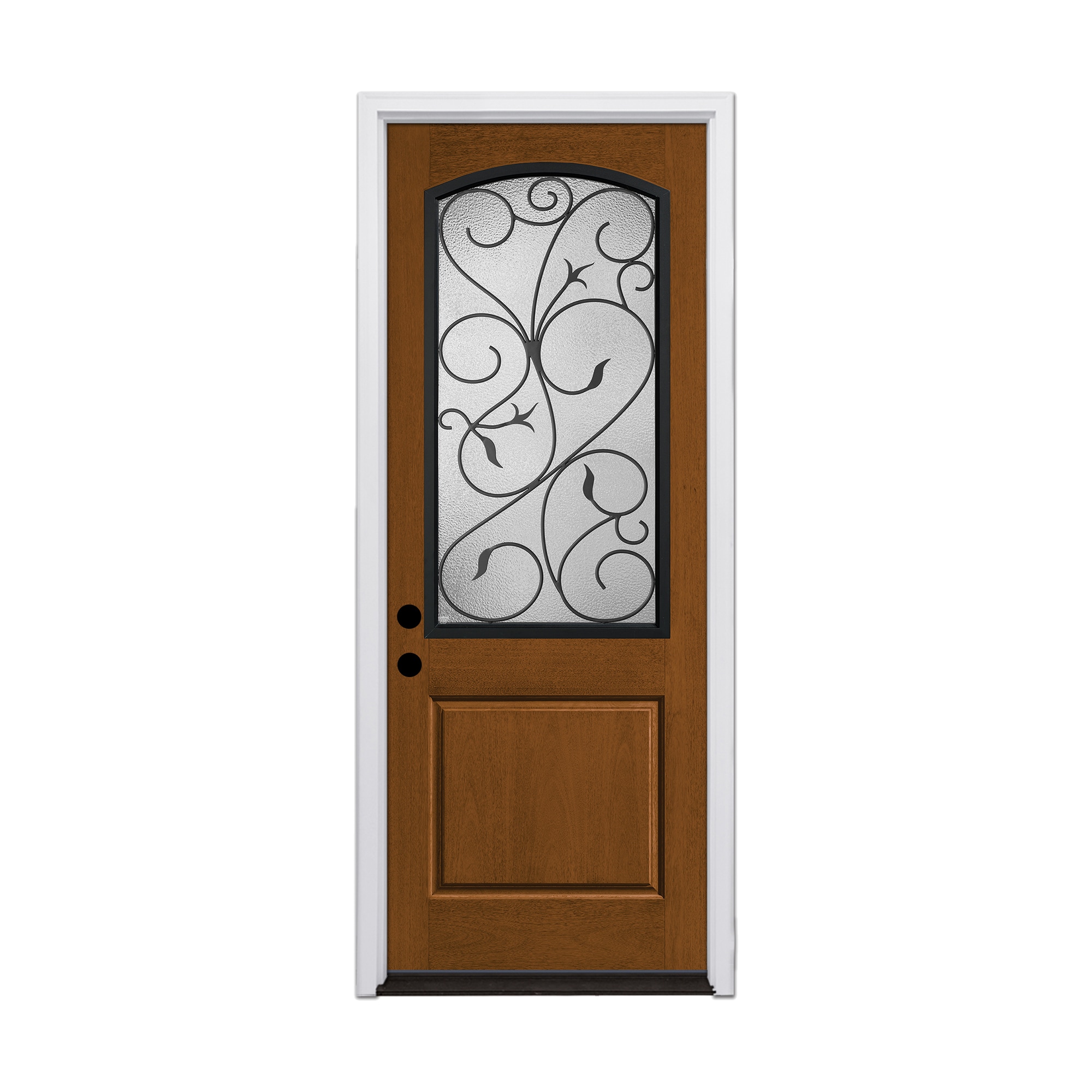 Therma-Tru 36-in x 96-in x 4-9/16-in Fiberglass Center arch lite Right ...
