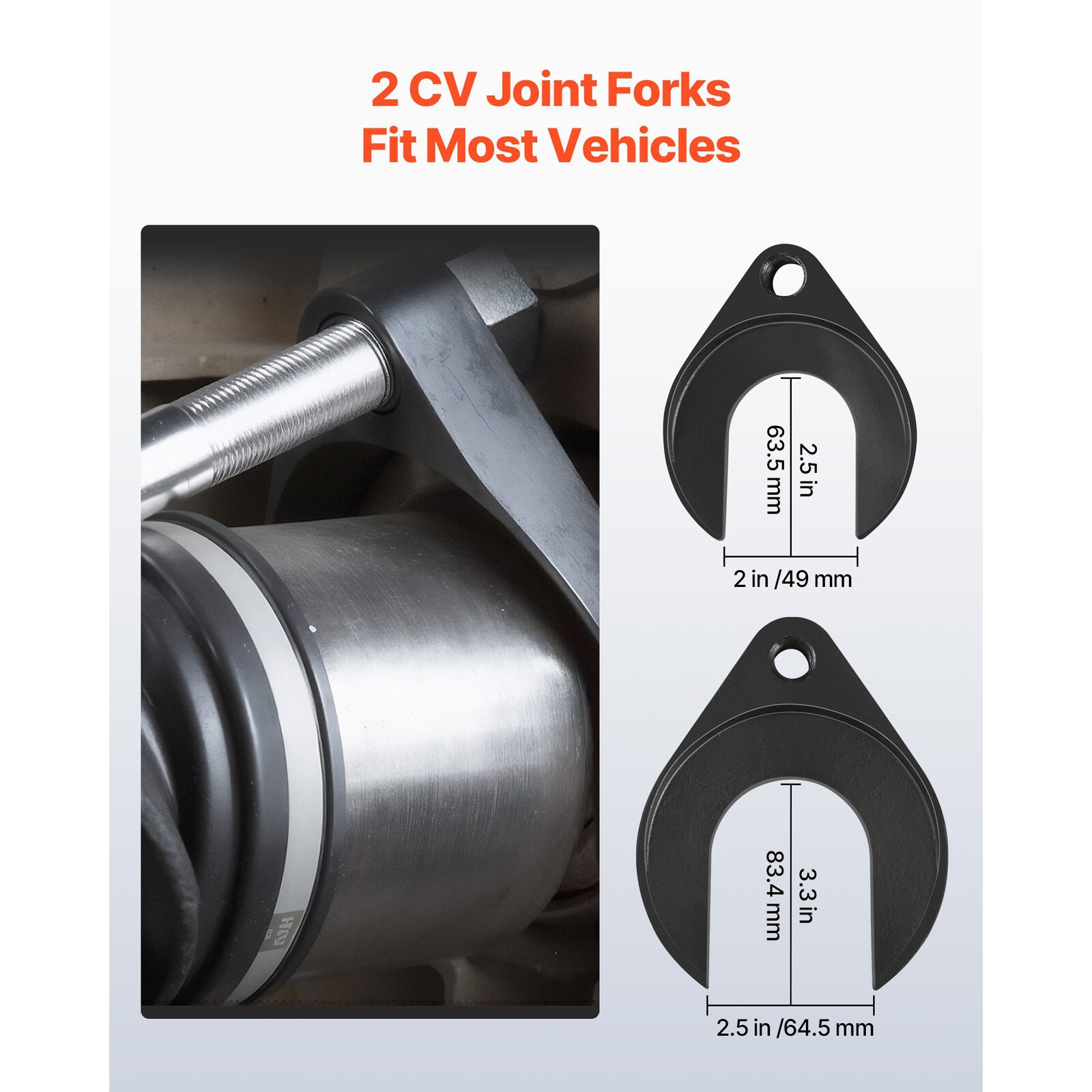 Mecale Inner CV Axle Puller Tool Set 4-lb Slide Hammer 2-in 2.5-in CV ...