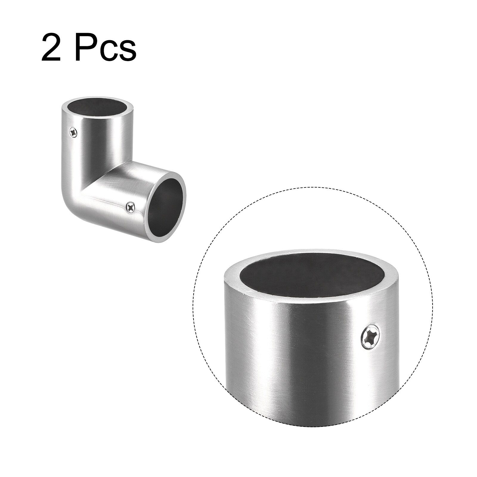 Unique Bargains Rail Elbow Fitting 90 Degree 2-Way Zinc Alloy Pipe ...