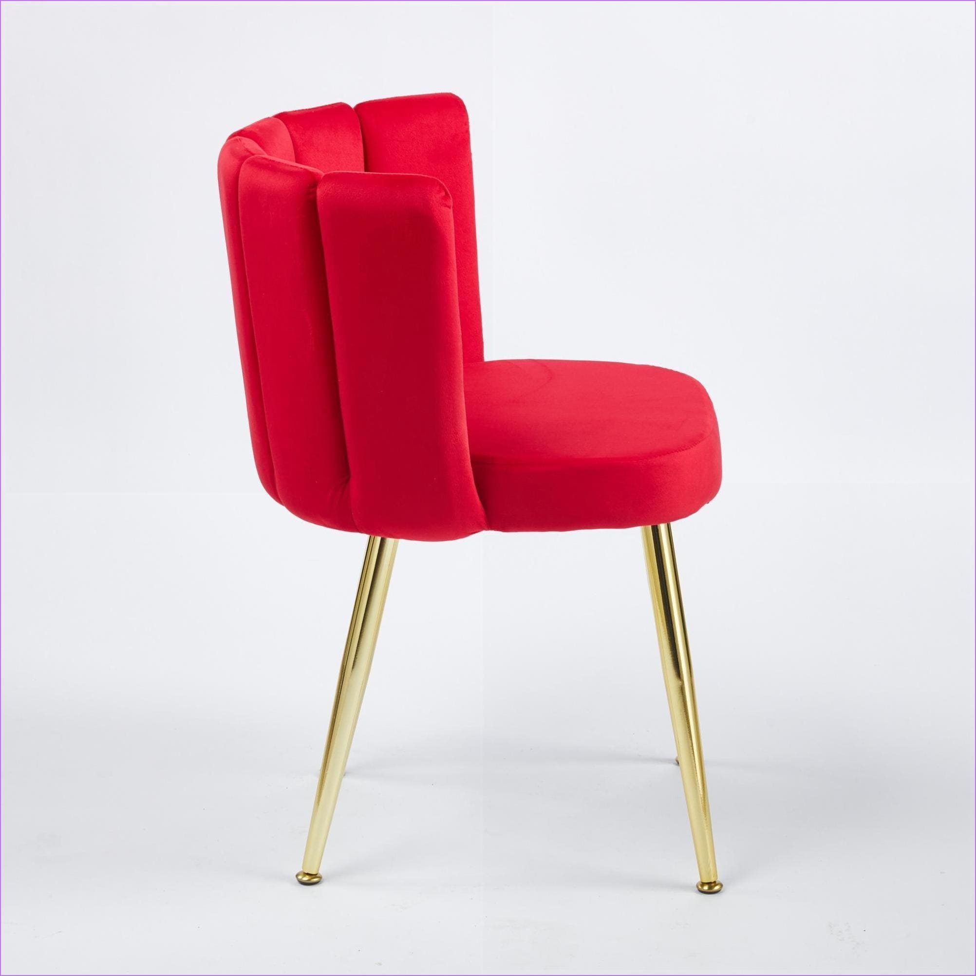 Watnature Set of 2 Crimson Red Velvet Accent Chairs for Adults Modern ...