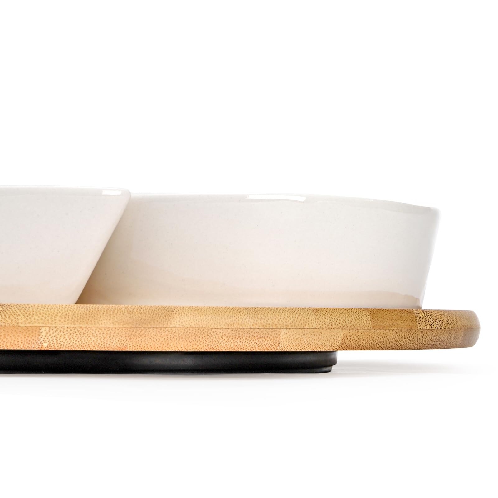 Anqtovp 6 Piece Ceramic Divided Rotating Serving Tray Set 11 inch ...
