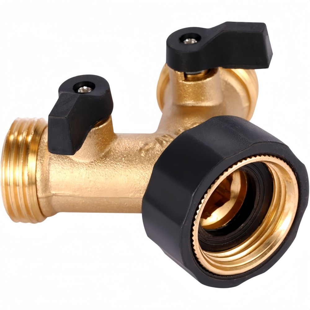 Numhew Heavy Duty 3/4 in 2 Way Y Connector Adjustable Flow Control ...
