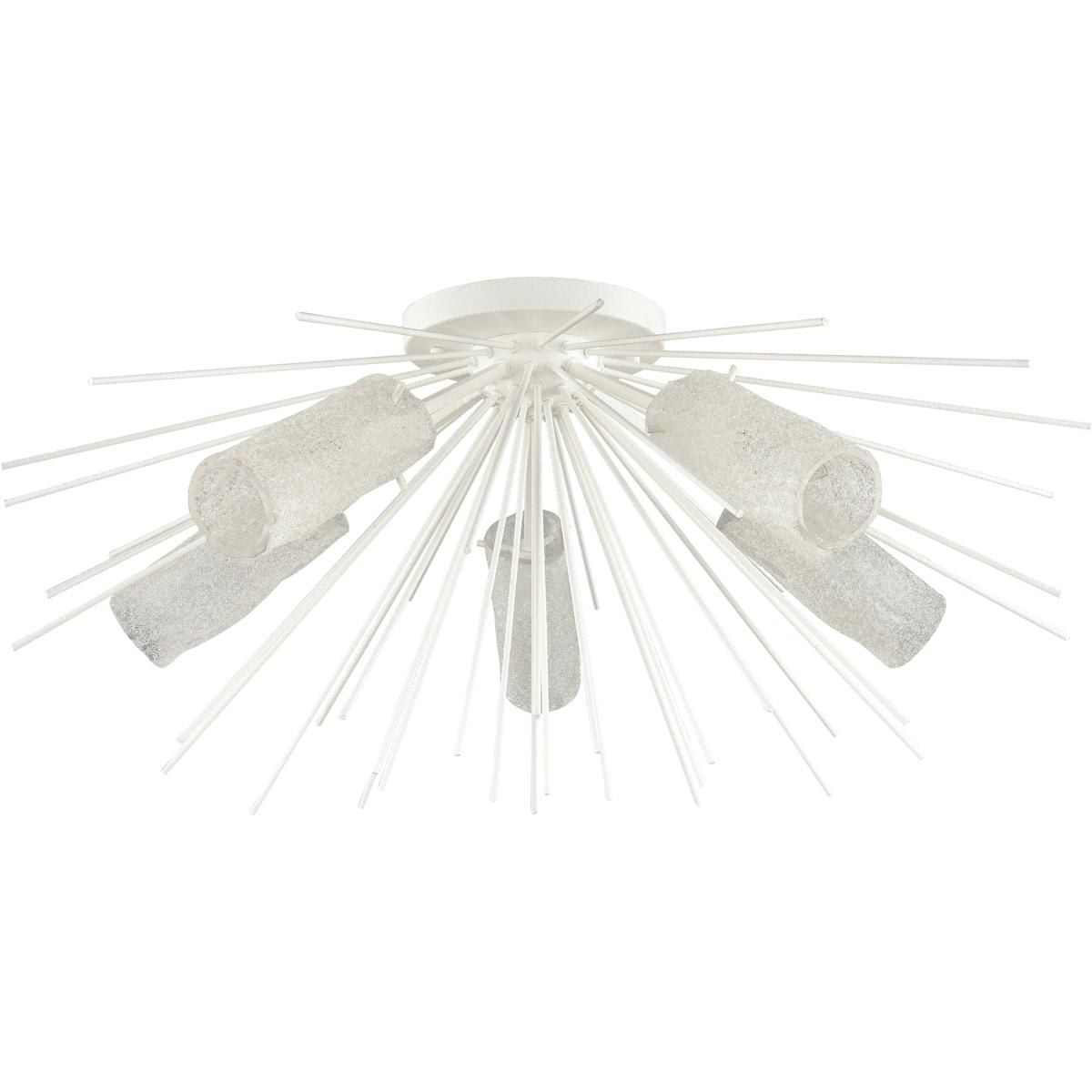 Atlas Lighting and Home CL11912-WH Sea Urchin Semi-Flush Mount White ...