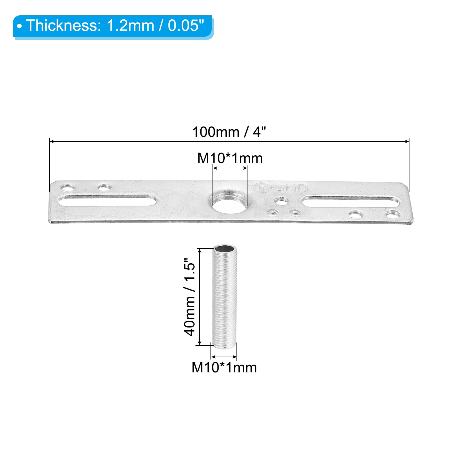 PATIKIL 4 Inch Ceiling Light Plate Kit 6 Pack Light Crossbar Mounting ...
