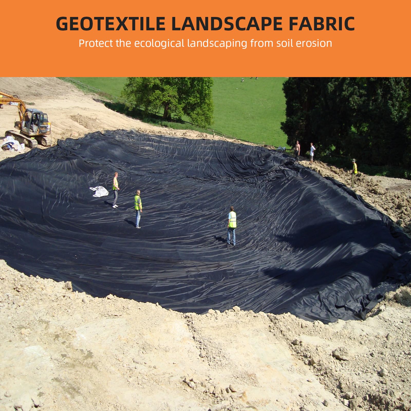 GarveeLife Geotextile Landscape Fabric 4FT x 100FT Heavy Duty PP ...