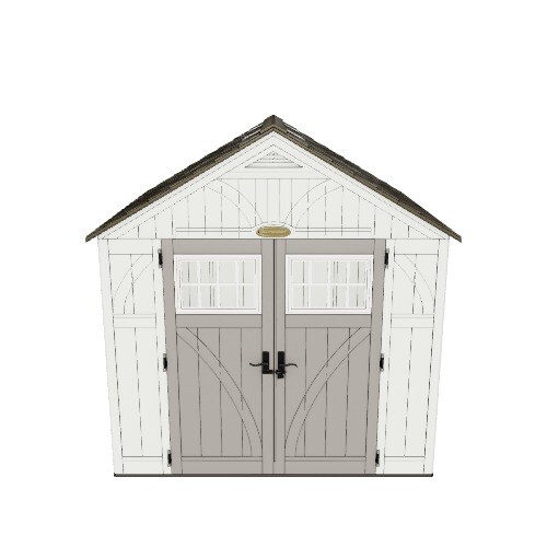 Suncast 8-ft x 7-ft Tremont Off-white Gable Resin Storage Shed in the Vinyl & Resin Storage ...