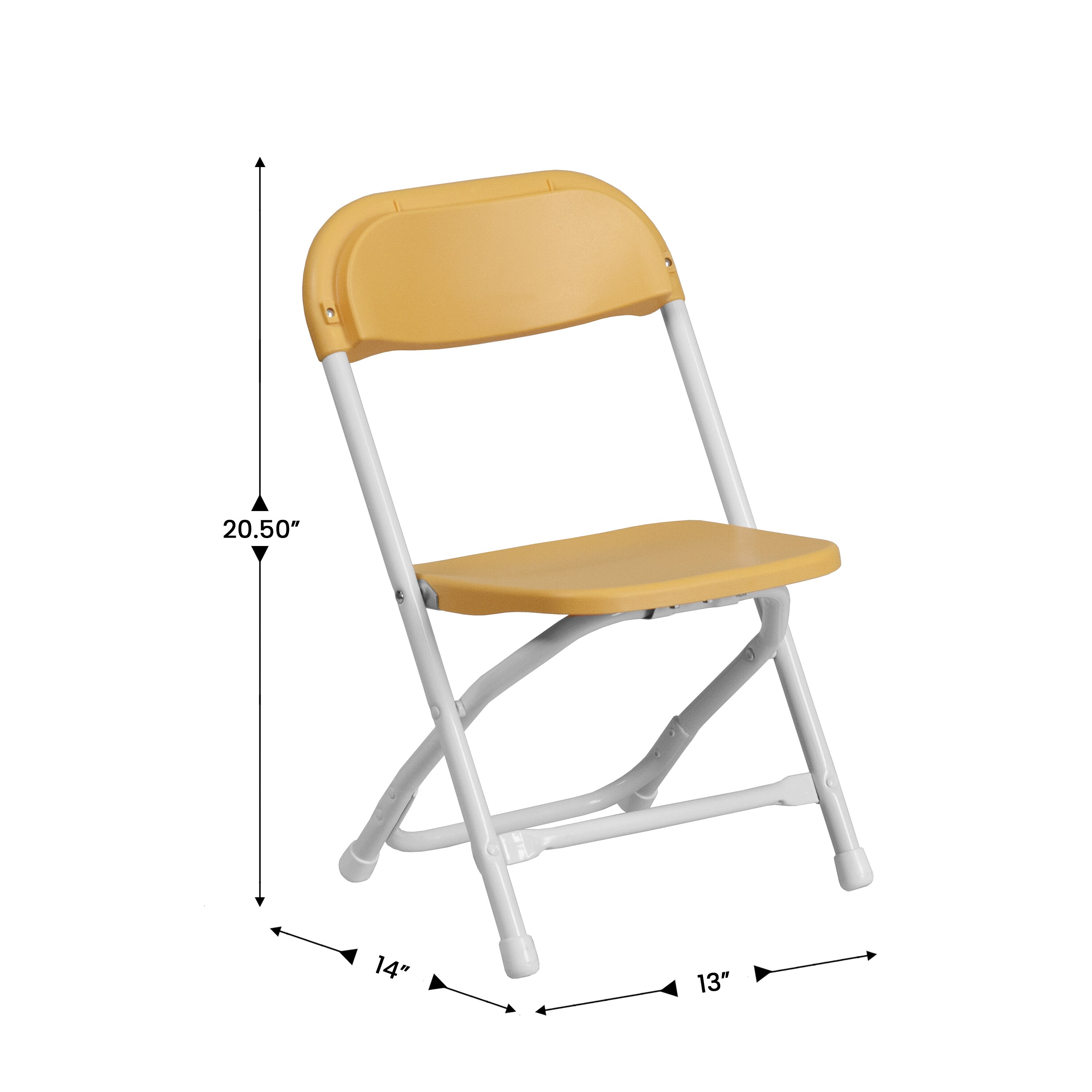 Emma + Oliver 10 Pk. Kids Yellow Plastic Folding Chair in the Kids ...