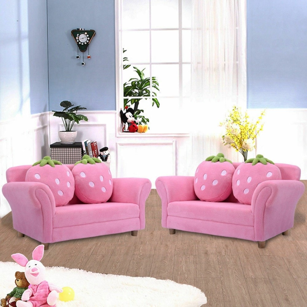 Boyel Living Comfortable Kids Strawberry Armrest Sofa Fun Children ...