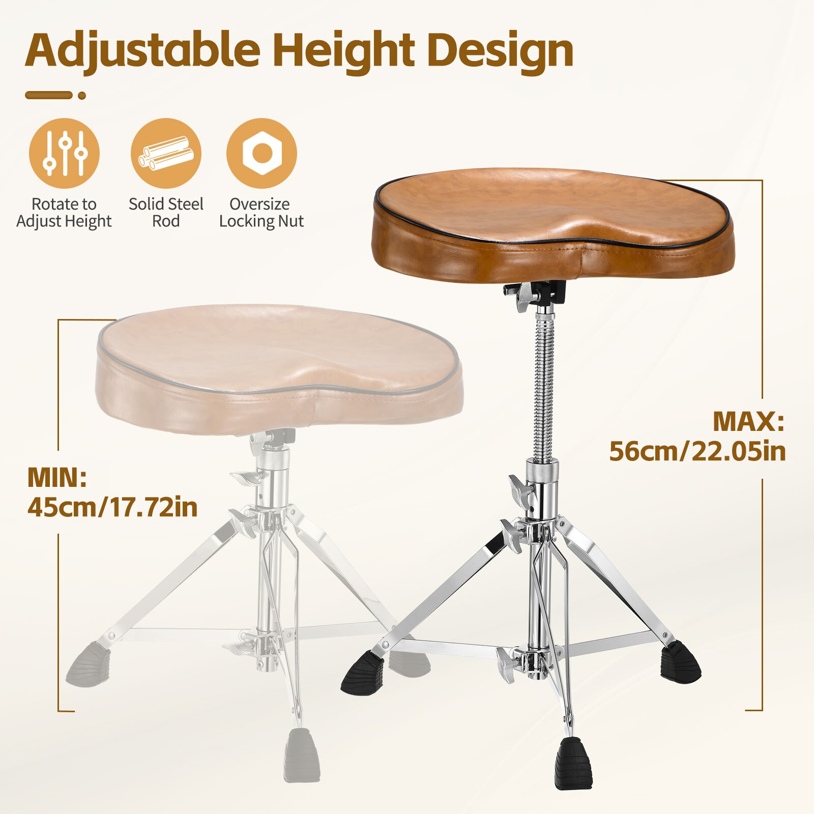Unique Bargains Drum Throne Drum Stool Adjustable Drum Seat Anti-Slip ...