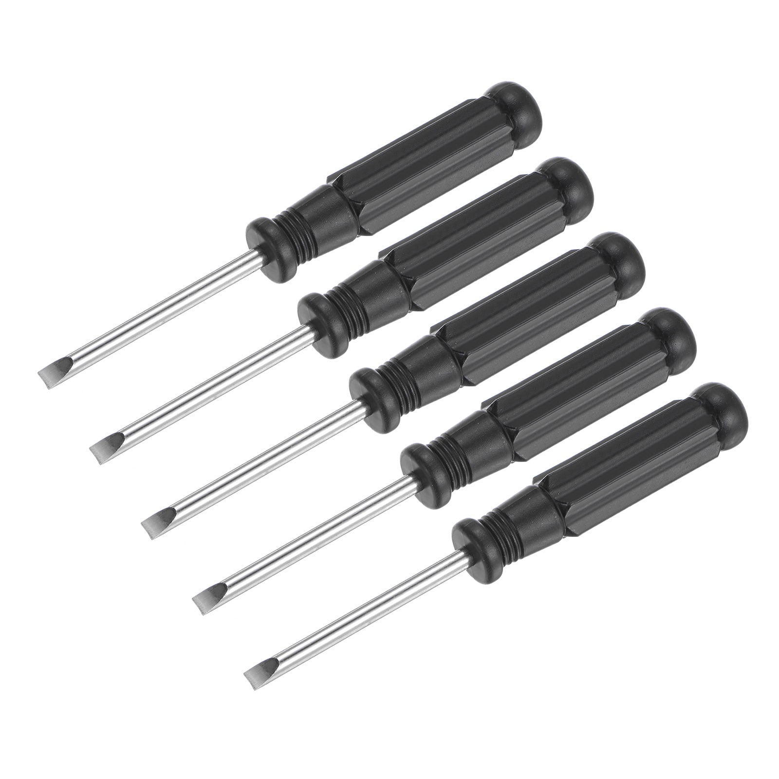 Unique Bargains Mini Slotted Screwdriver 4.0mm Flat Head with Black ...