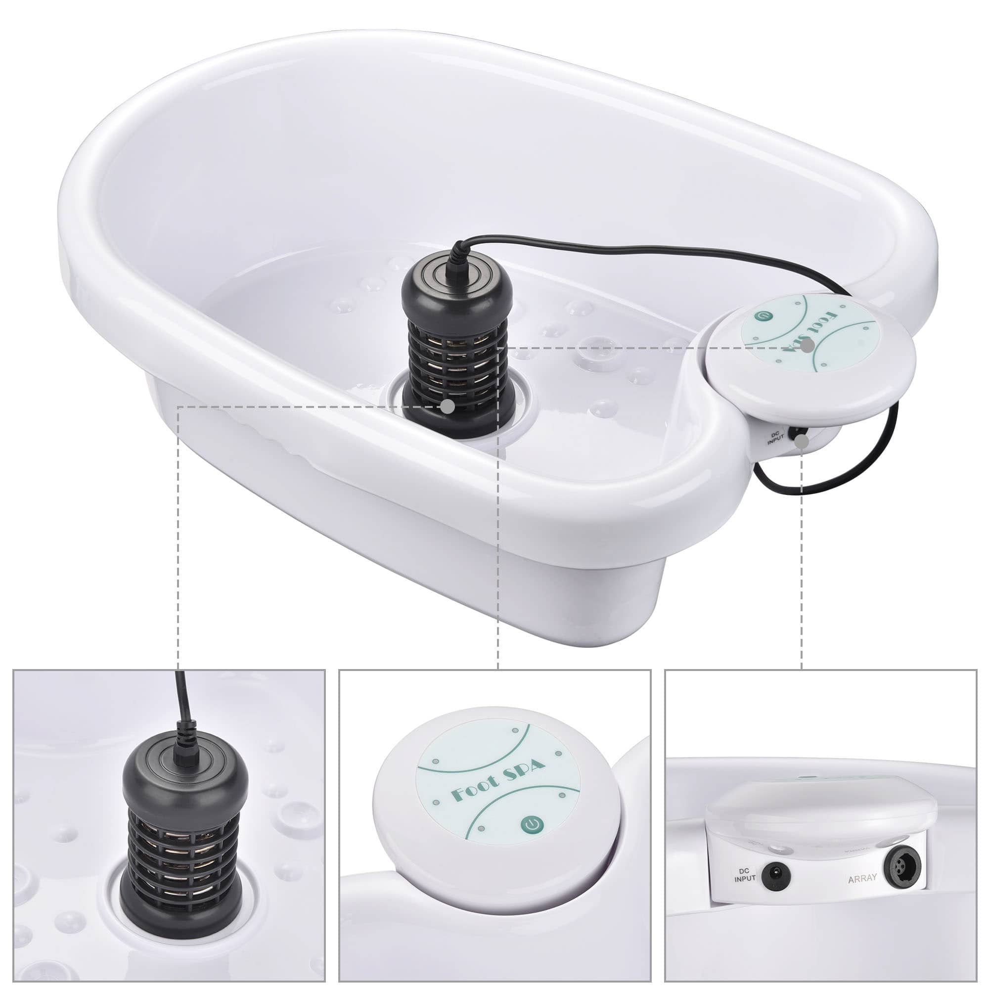 Yescom Ionic Detox Foot Bath Machine with Tub 7 Arrays Portable Home ...