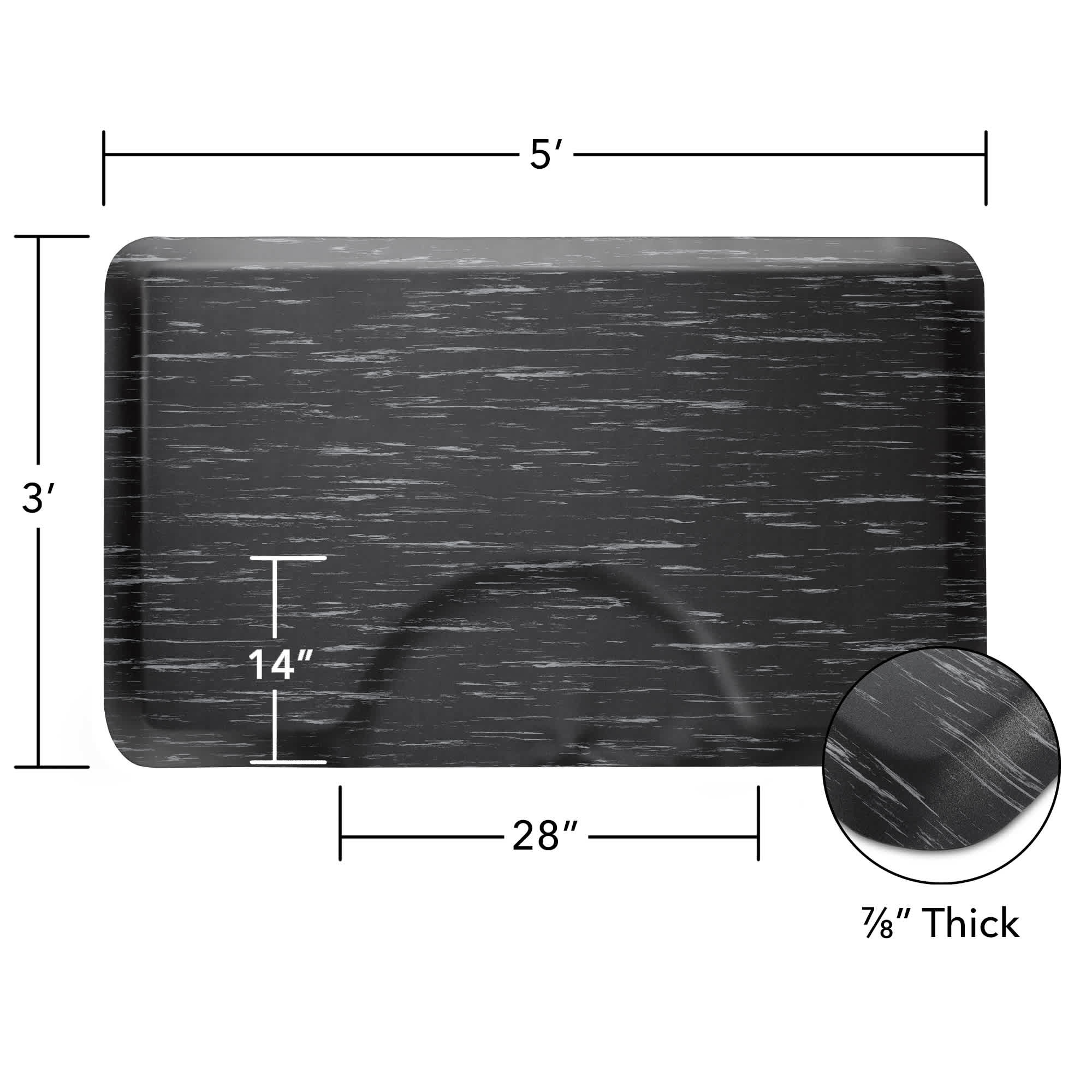 Saloniture 3 x 5-ft Salon and Barber Anti-Fatigue Floor Mat 7/8-in ...