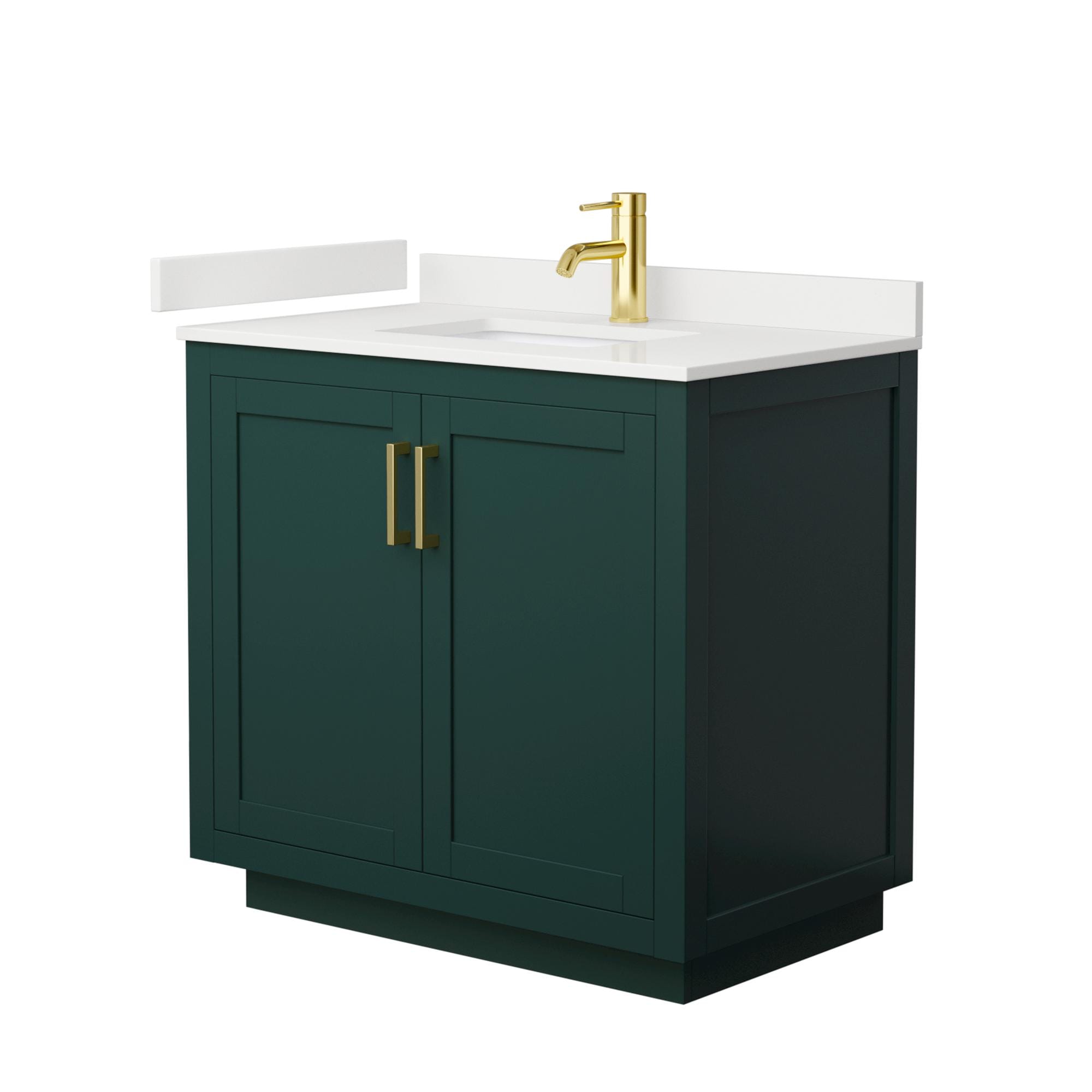 Wyndham Collection Miranda 36-in Green Undermount Single Sink Bathroom ...