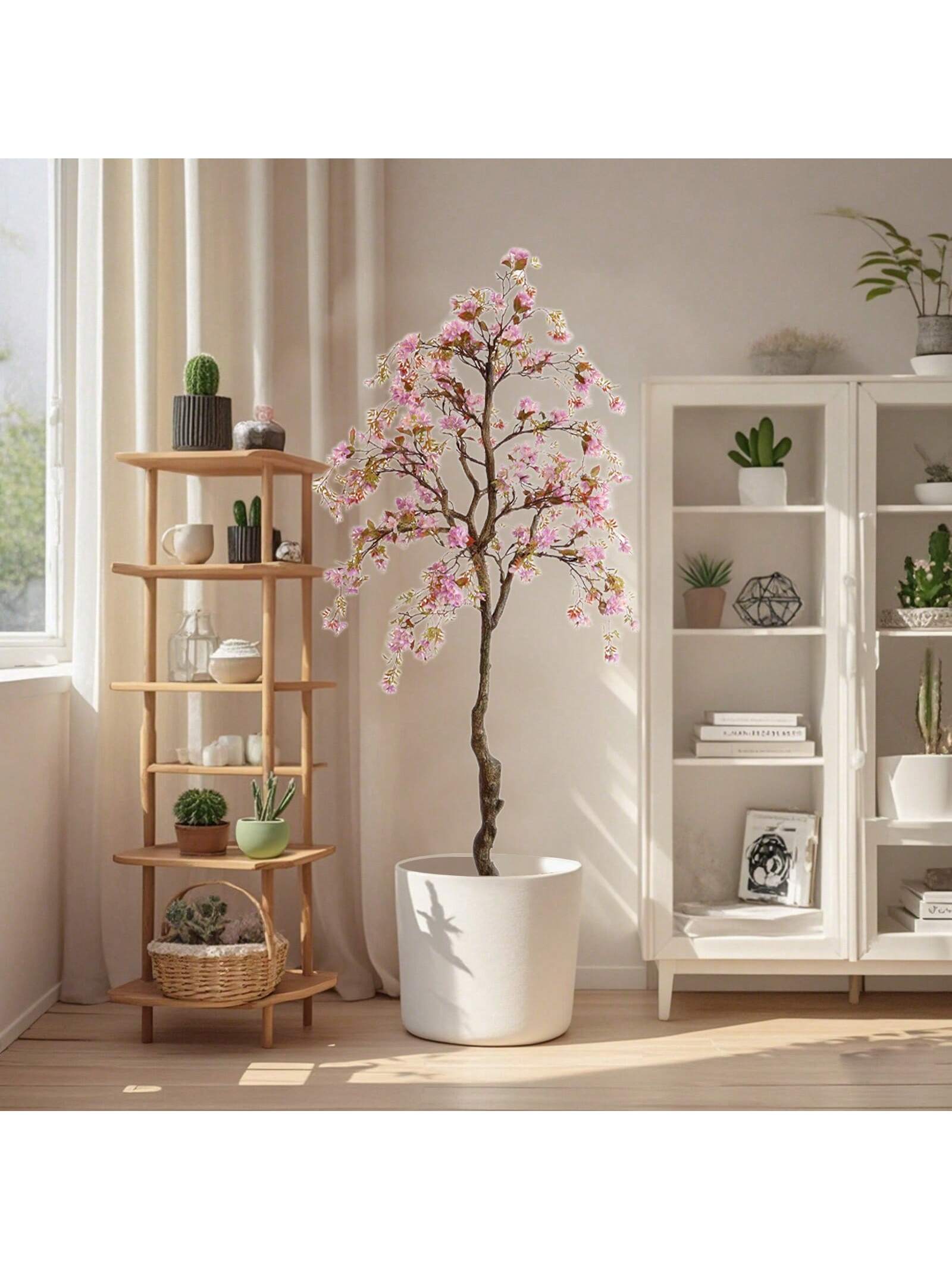 Der Rose Home Decor Artificial Trees Realistic Potted Silk Begonia ...
