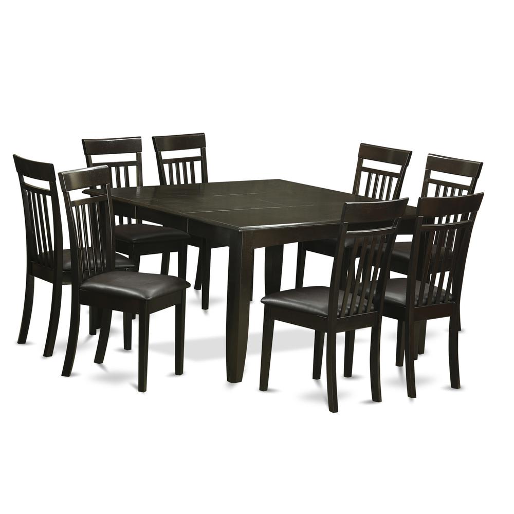 East West Furniture 9 Pc Dining room set Table and 8 Kitchen Chairs in ...