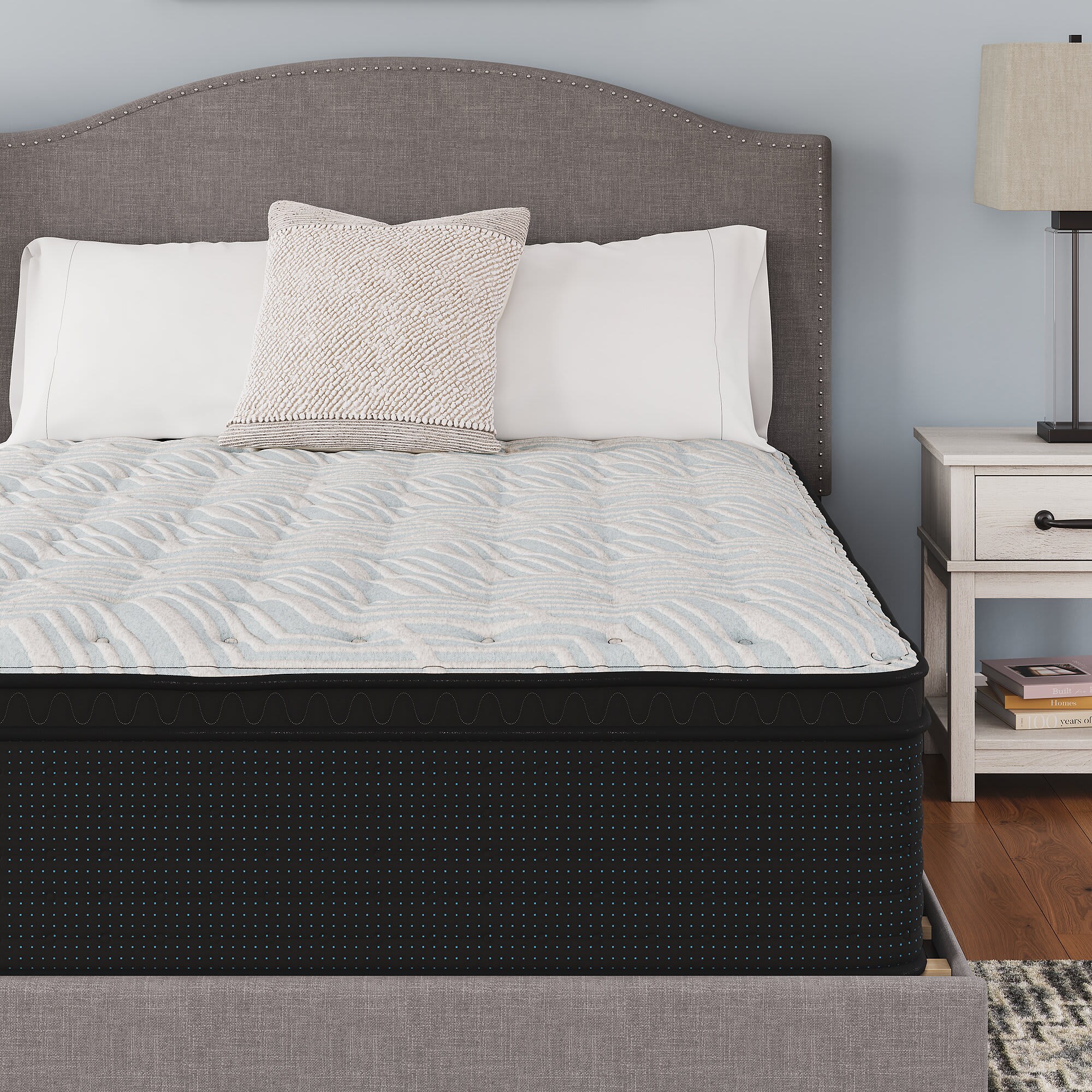 Signature Design by Ashley Palisades ET Queen Euro Top Mattress with ...