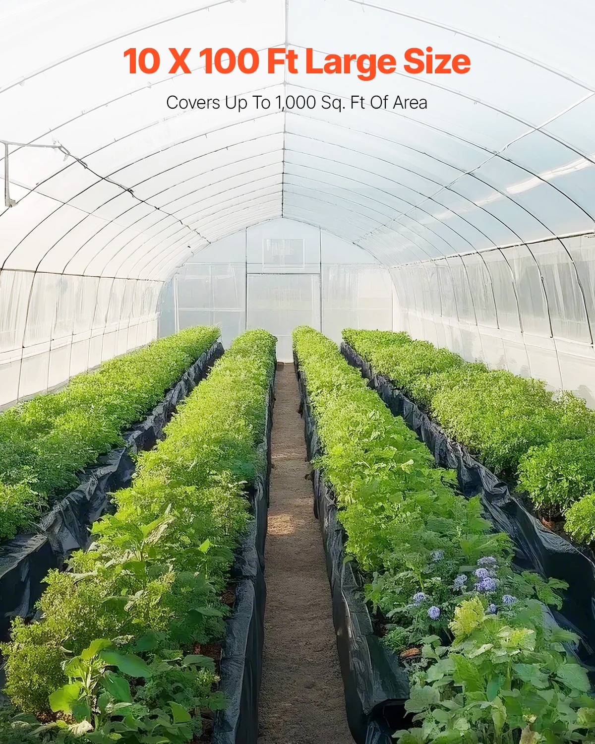 VEVOR 10 Mil Plastic Sheeting Heavy Duty 10ft x 100ft Thick Plastic ...