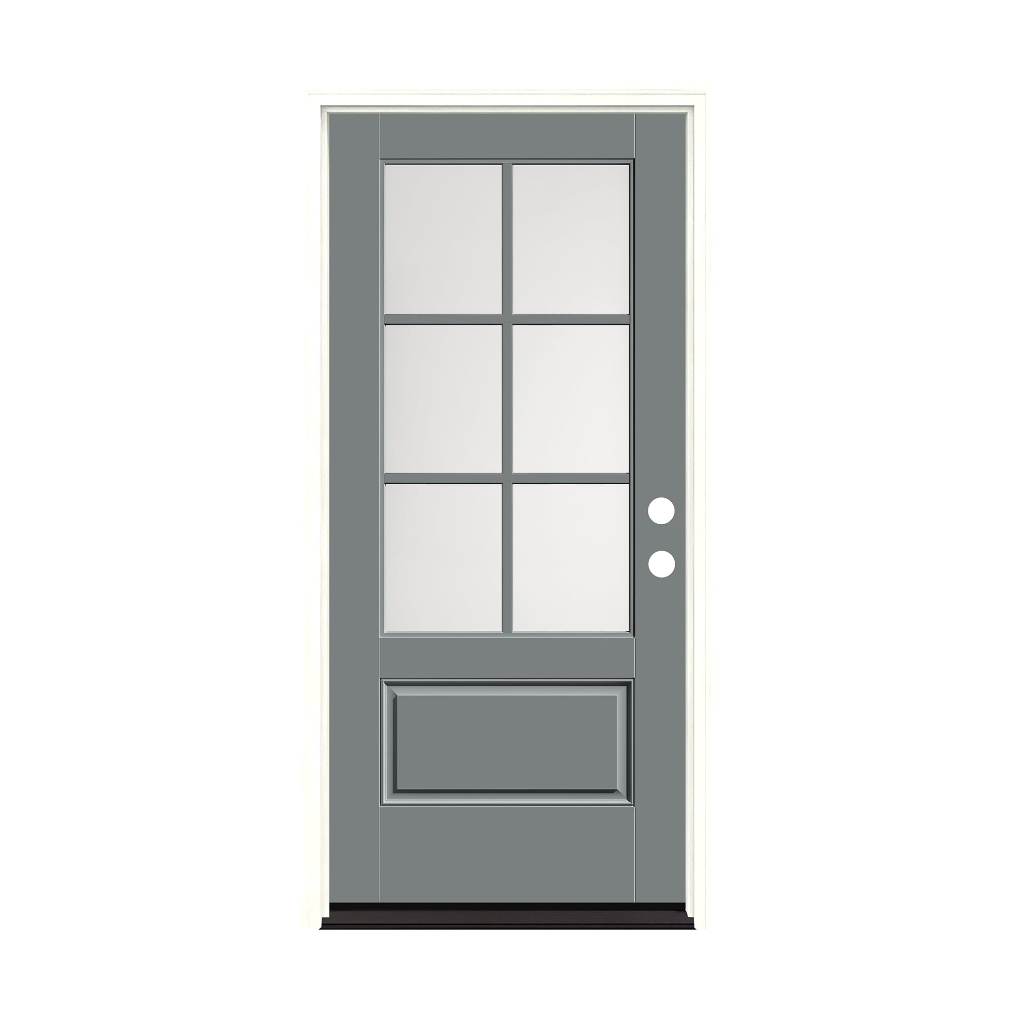 Therma-Tru 36-in x 80-in x 6-9/16-in Fiberglass 3/4 lite Left-hand ...