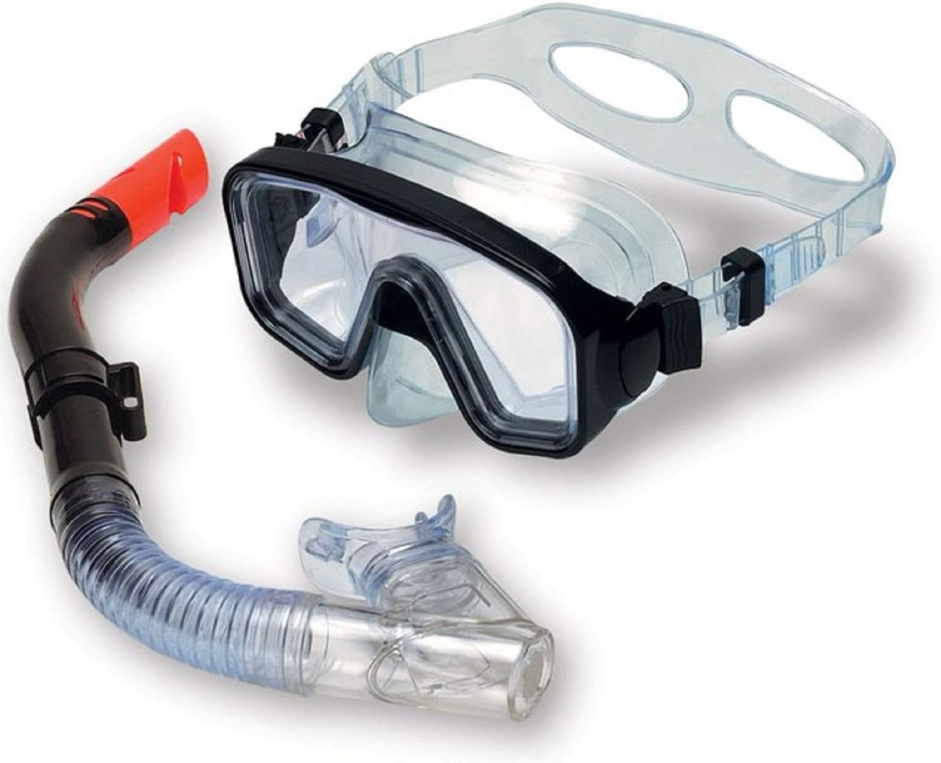 Swimline Manatee Dry Top with Purge Valve Aviator Mask and Snorkel Set ...