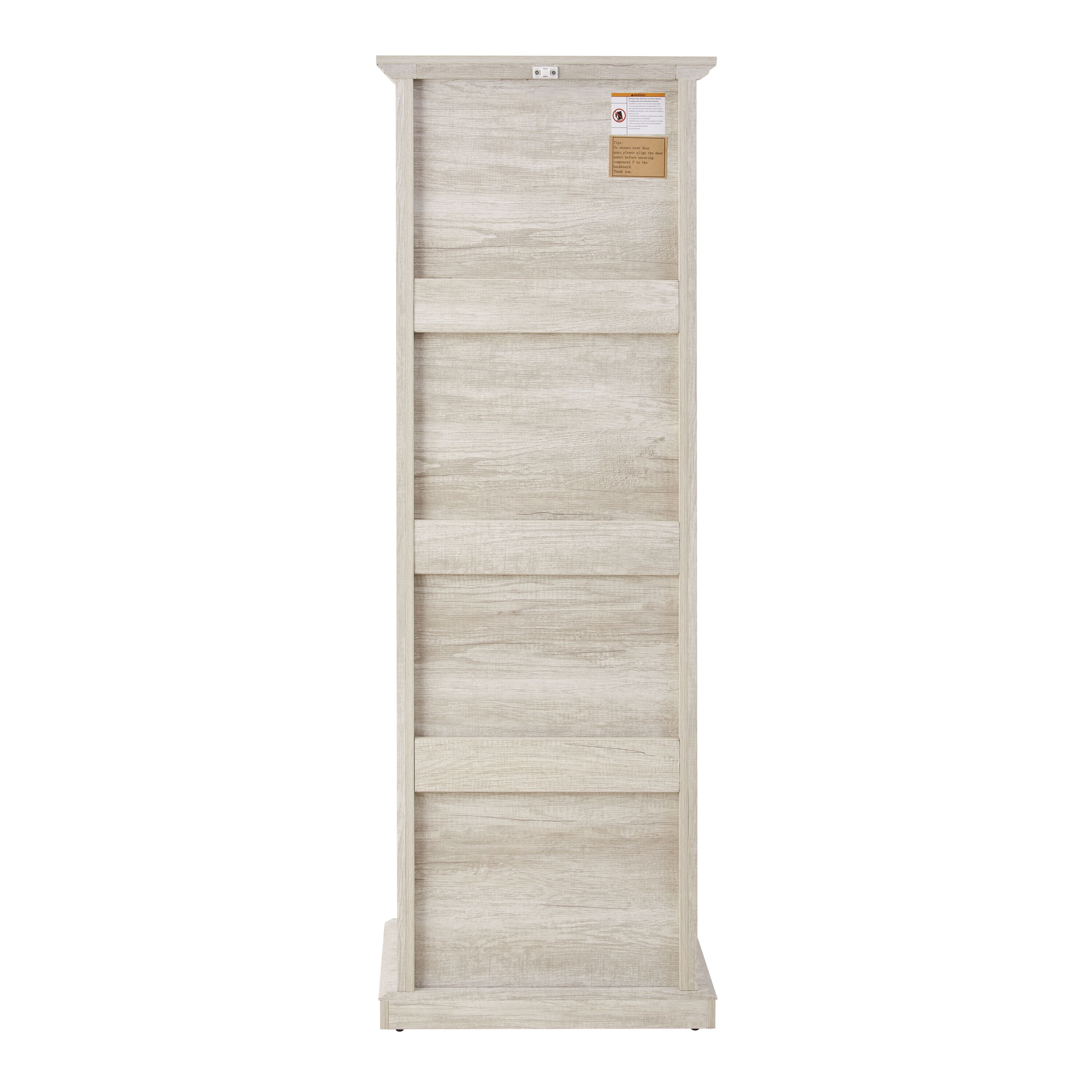 GDFStudio Nishtha Modern Tall Storage Cabinet with Glass Doors and ...
