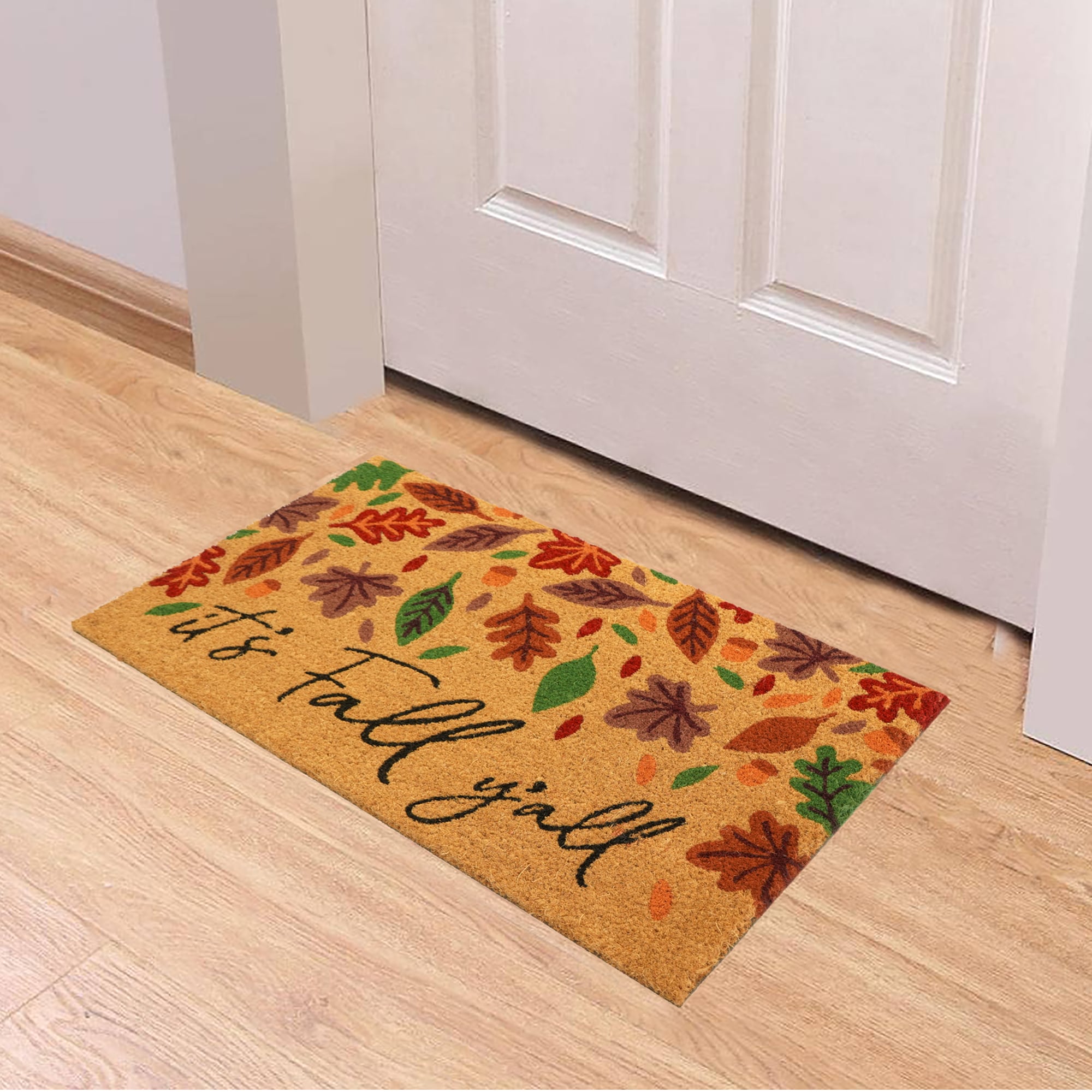 Haunted Living 18-in x 30-in Natural Coir Non-Slip Grip Indoor or ...