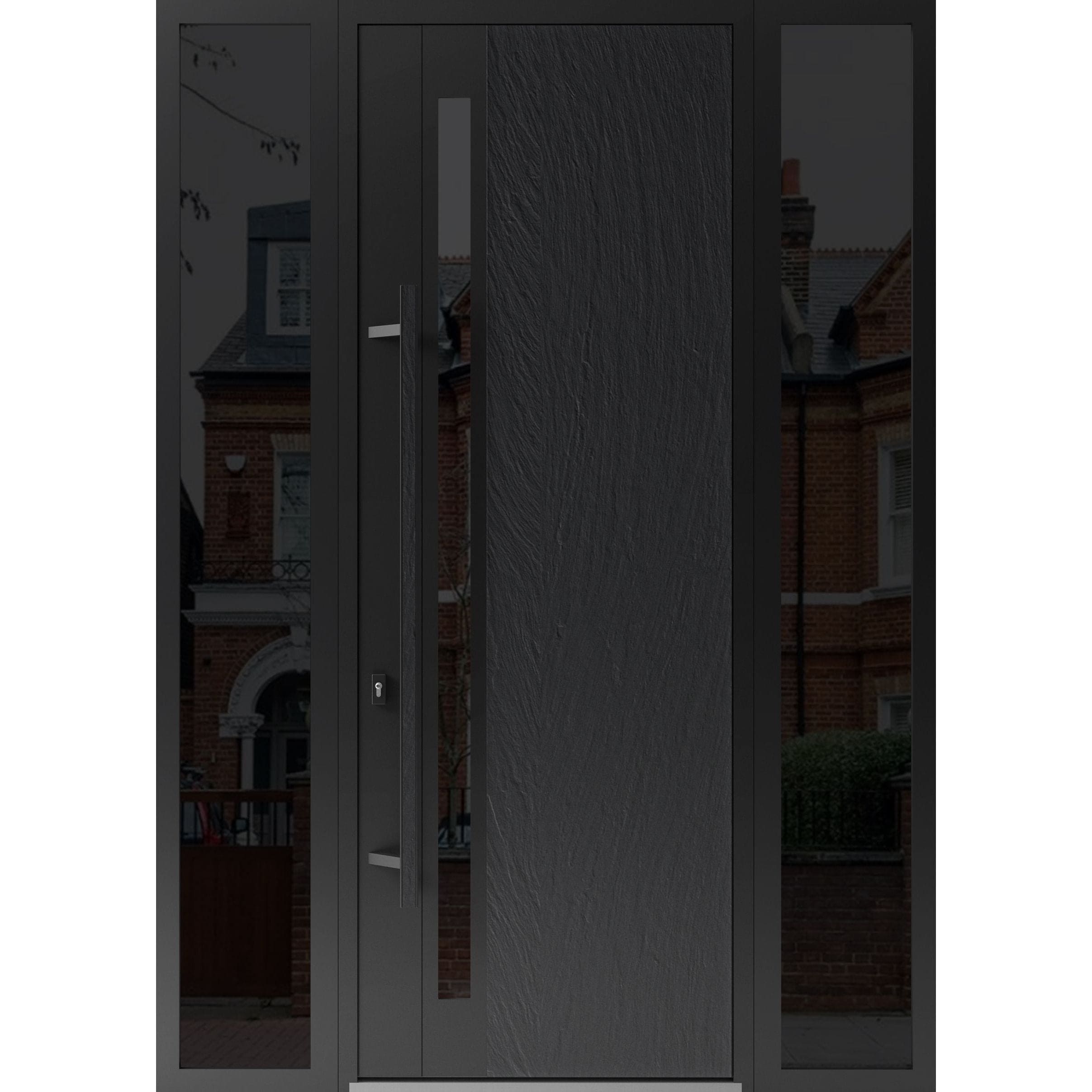 Vdom doors Front Exterior Prehung Steel Door - Dekton 0163 Ardesia Nero ...