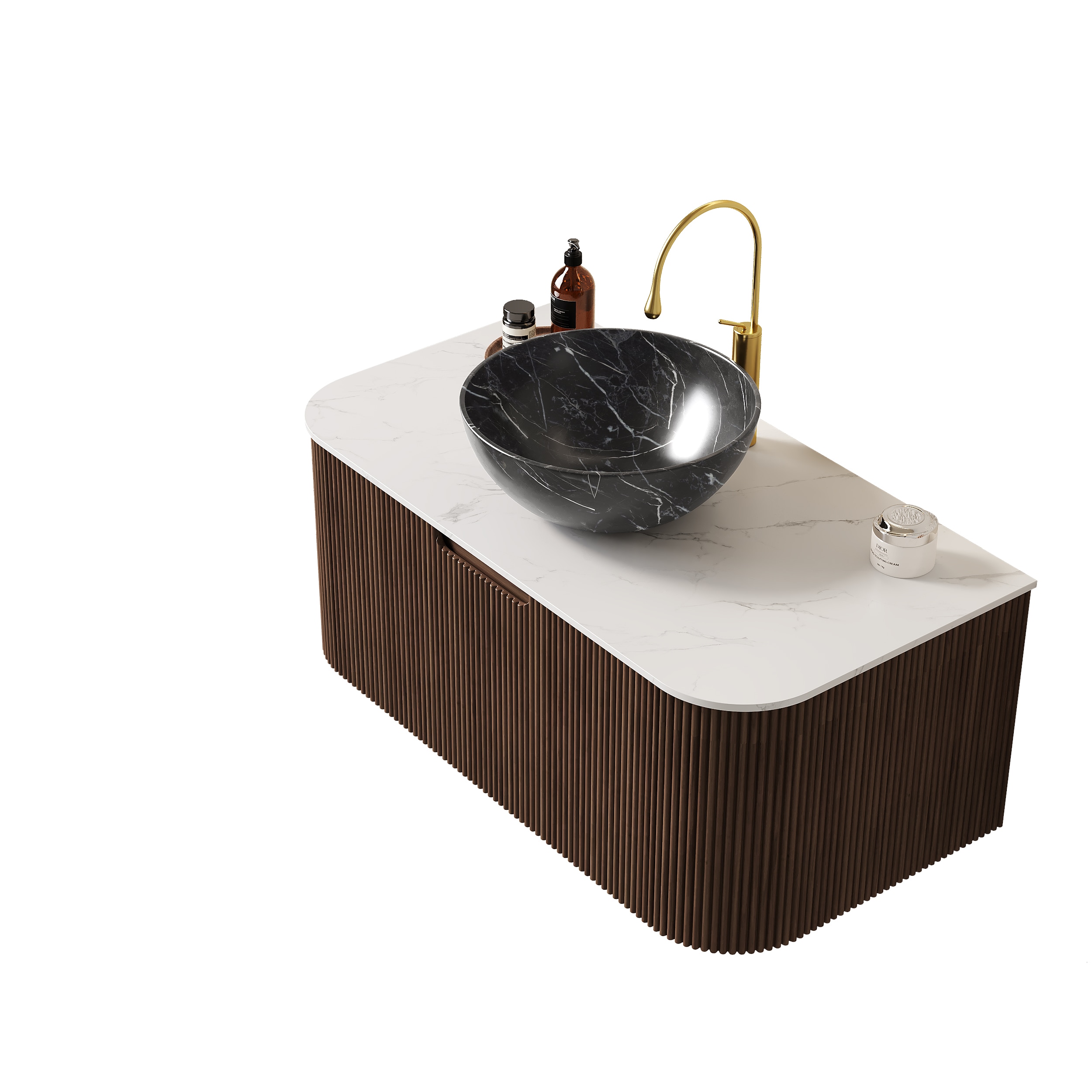 LUXEYARD DINA 36in Bathroom Vanity with Sink Wall-Mounted Floating ...