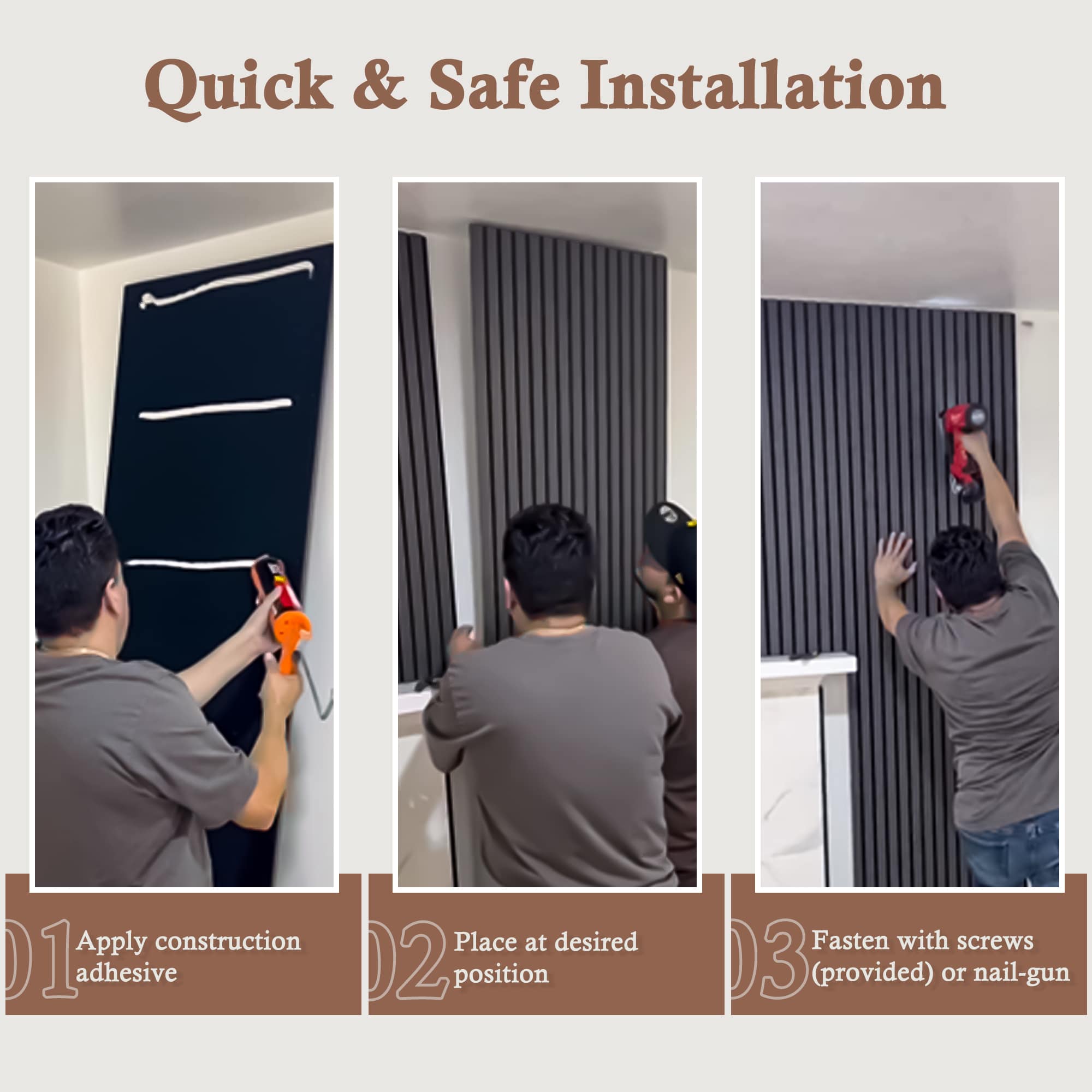 Ark Design Black Iron Style Square Edge MDF Decorative Acoustic Wall ...