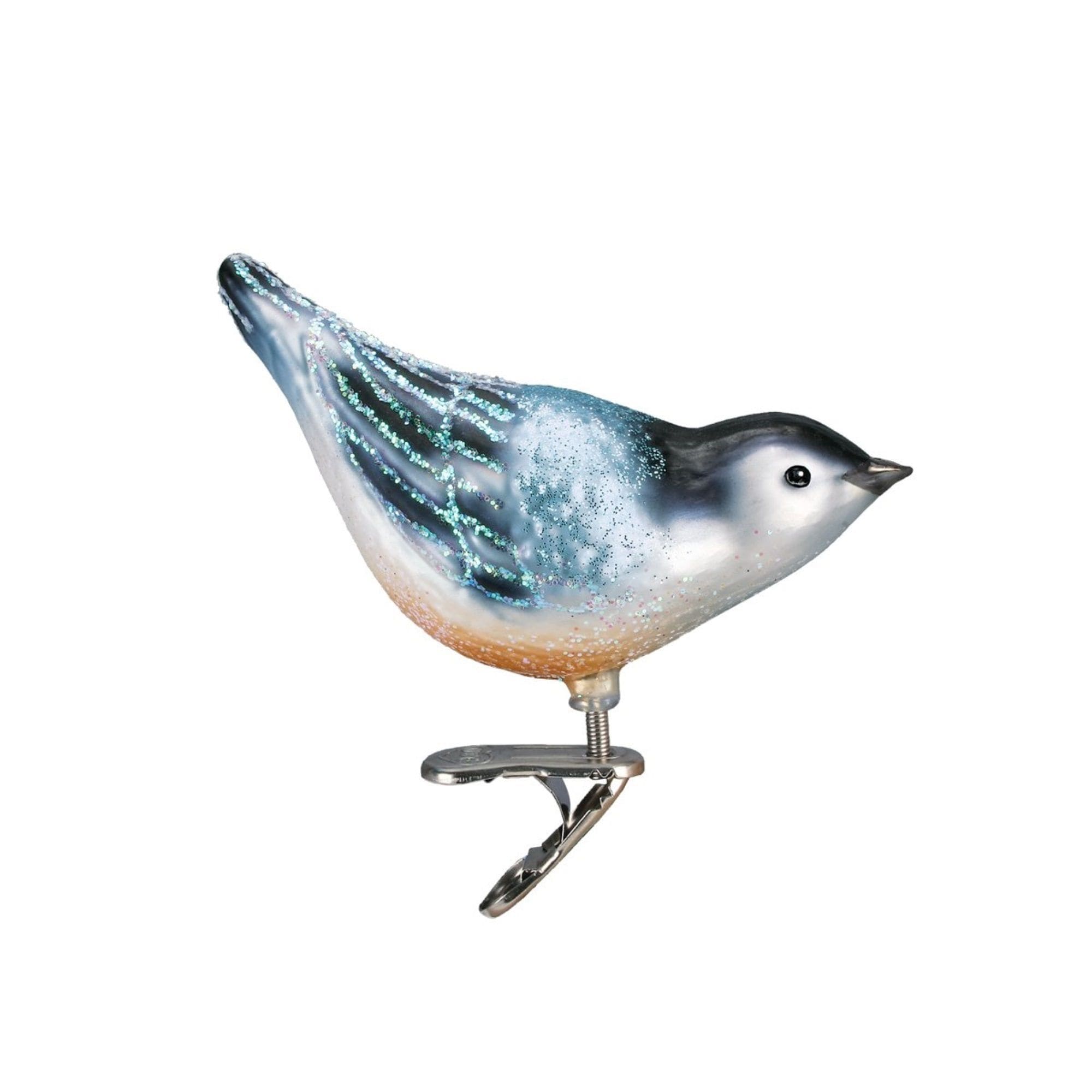Old World Christmas Glass Blown Ornament - Nuthatch in the Christmas ...