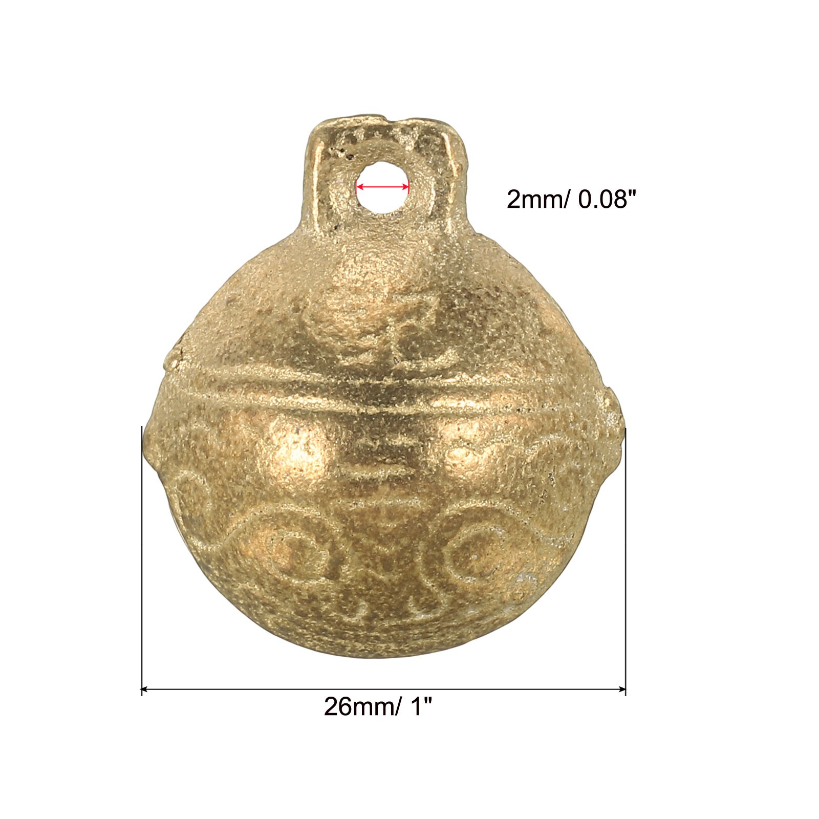 PATIKIL Vintage Copper Bells 30 Pcs Mini Craft Jingle Bells 1 Inch ...