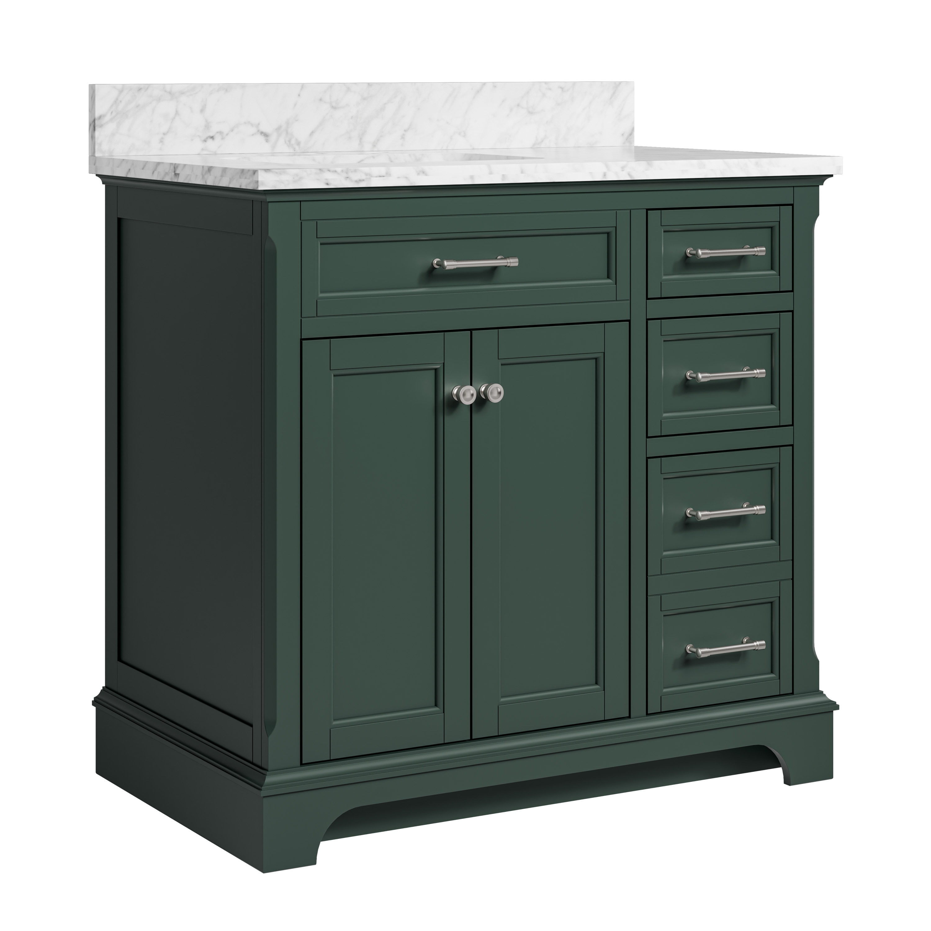 allen + roth Roveland 36-in Pine Undermount Single Sink Bathroom Vanity ...