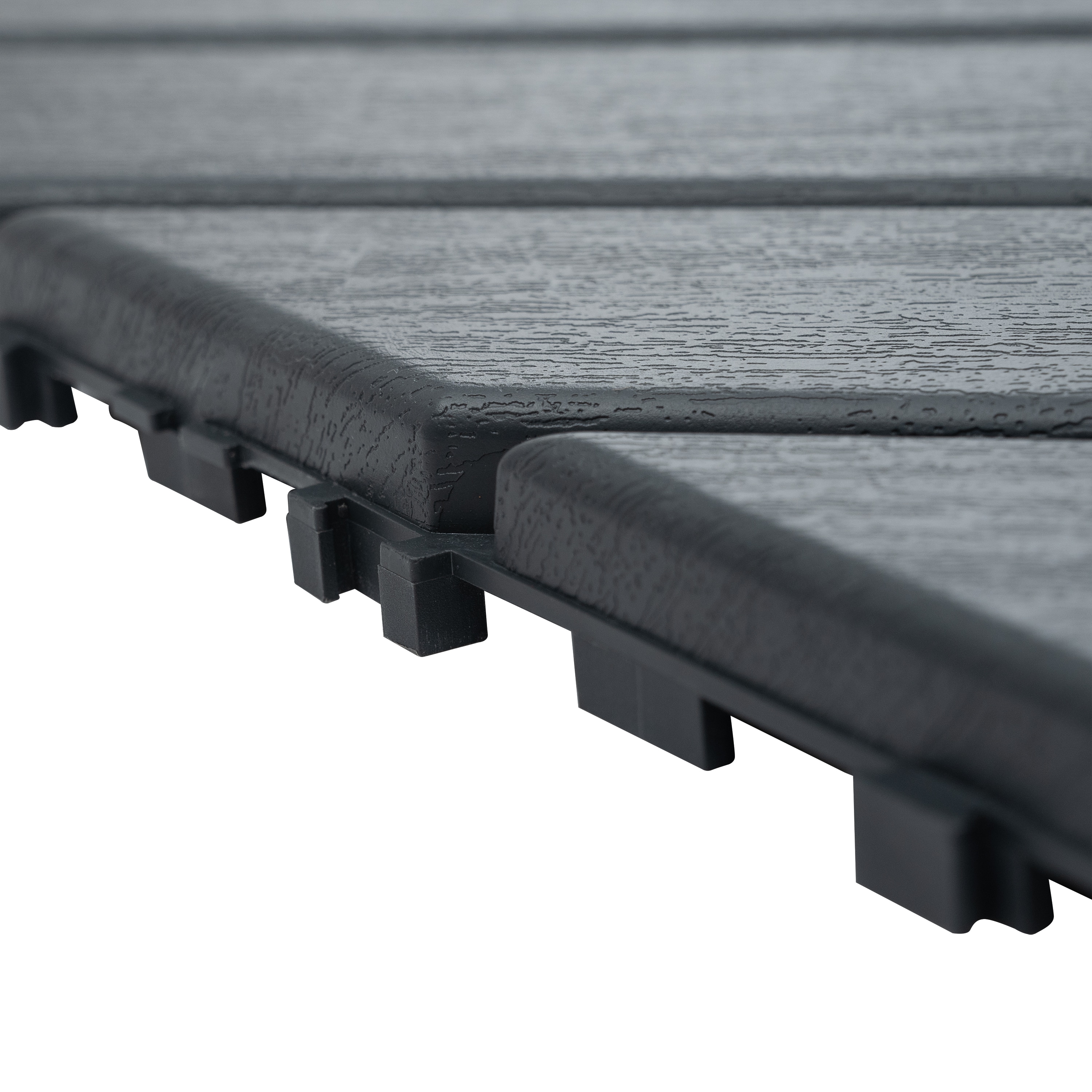 Mondawe 12-in x 12-in 44-Pack Gray Plastic Interlocking Deck Tiles in ...