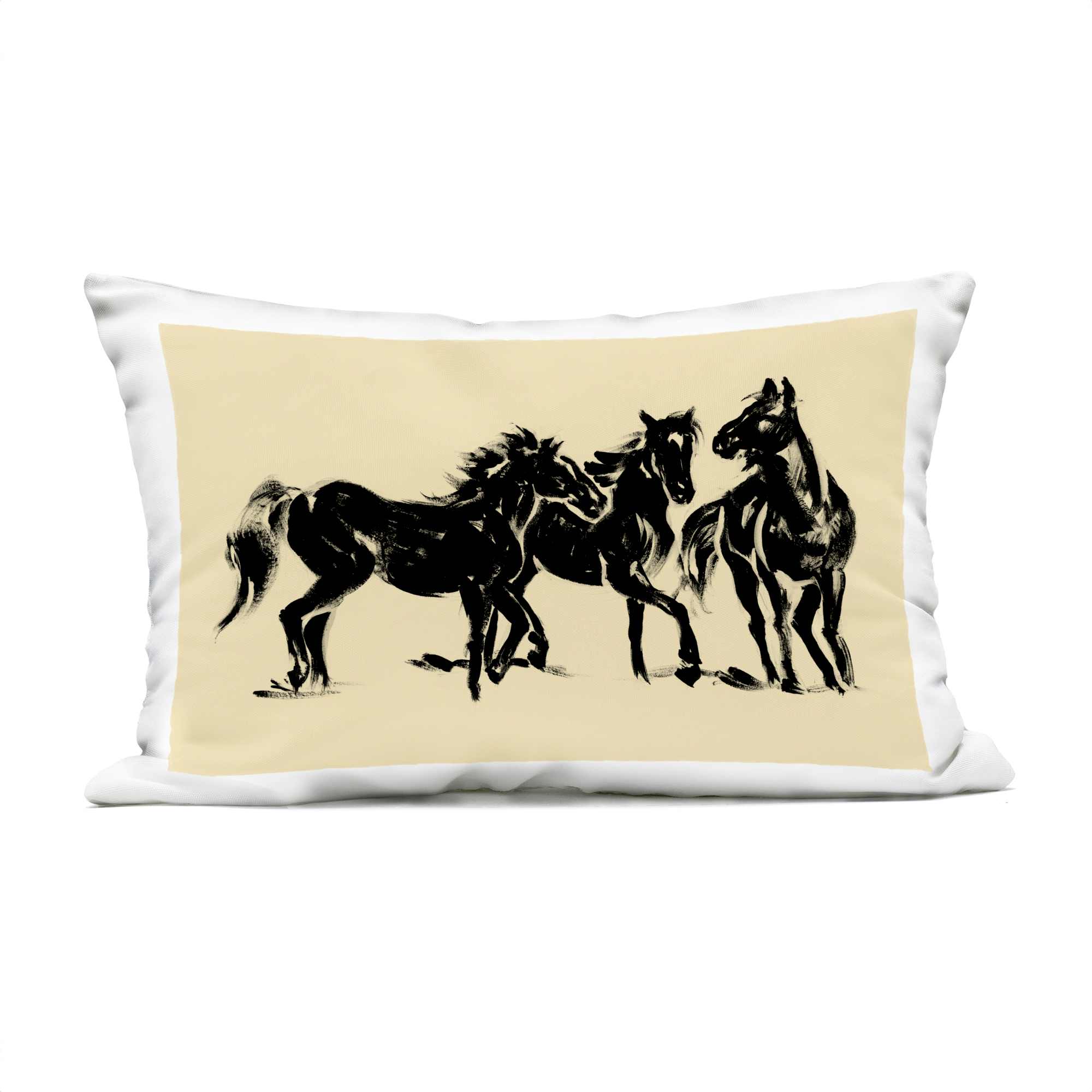 Horses in Motion Study Outdoor Decorative Pillows at Lowes.com