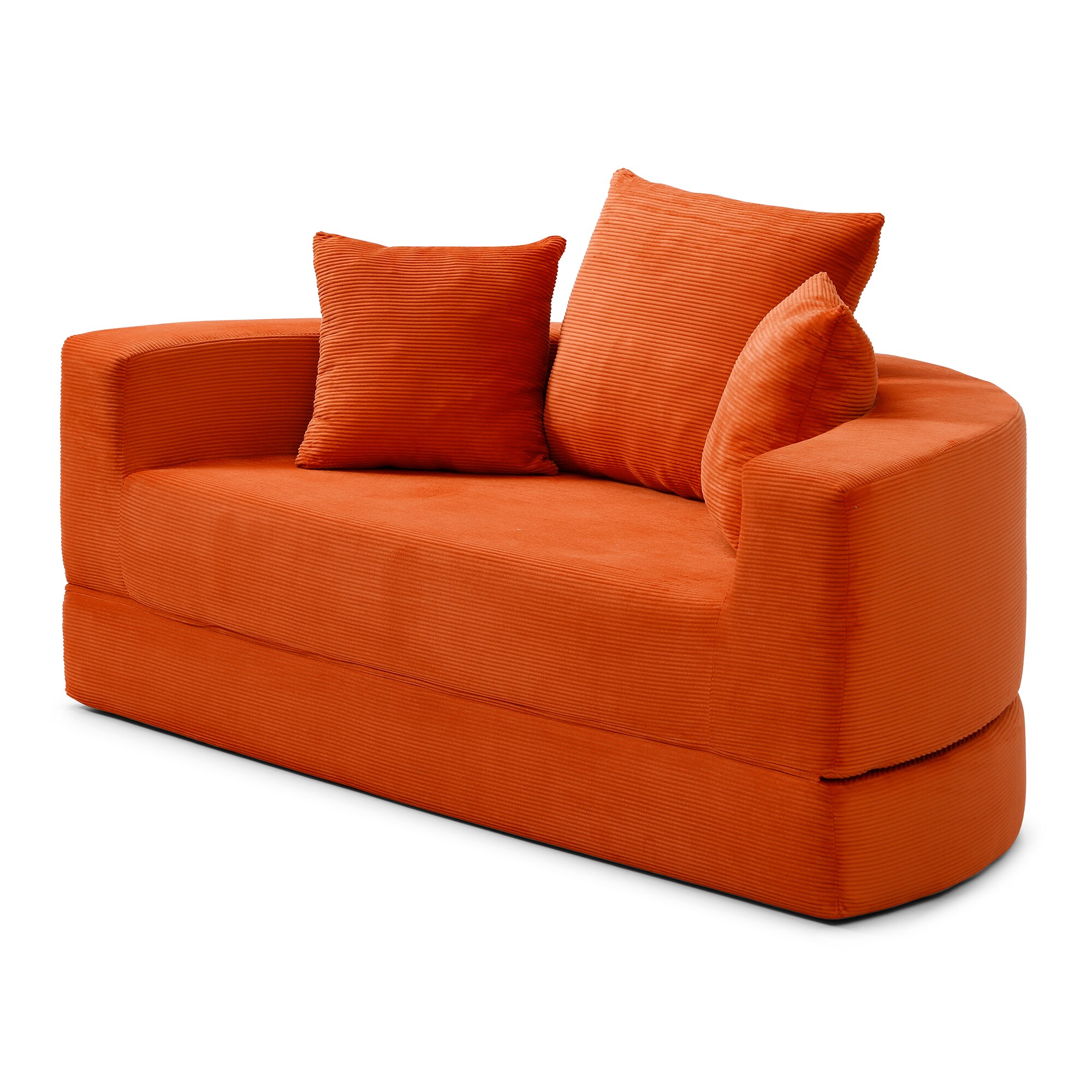 LUXEYARD Convertible Circular Sofa Bed Adjustable Futon No Assembly ...
