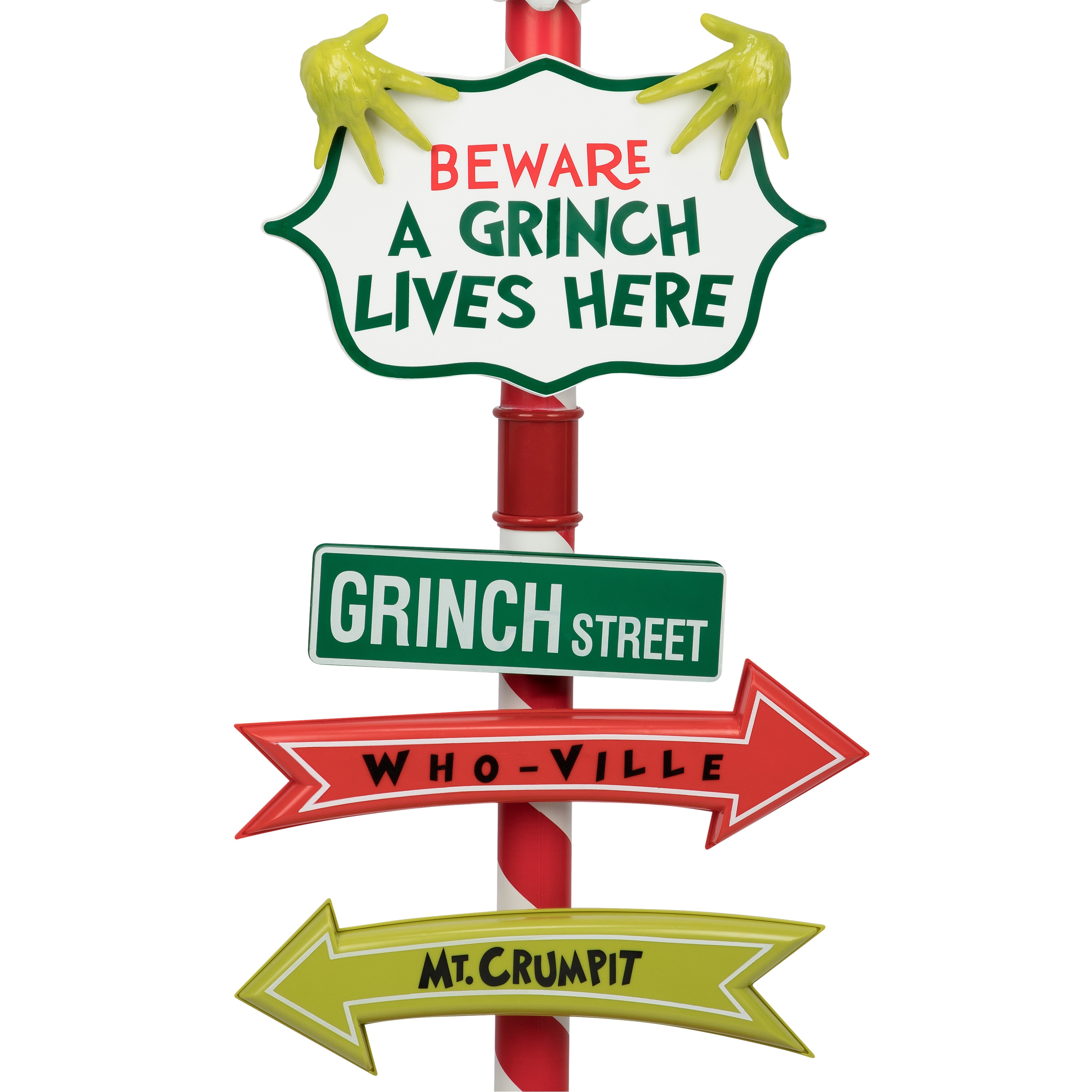 Grinch 49.61-in Freestanding Lamp post Yard decoration with White LED ...