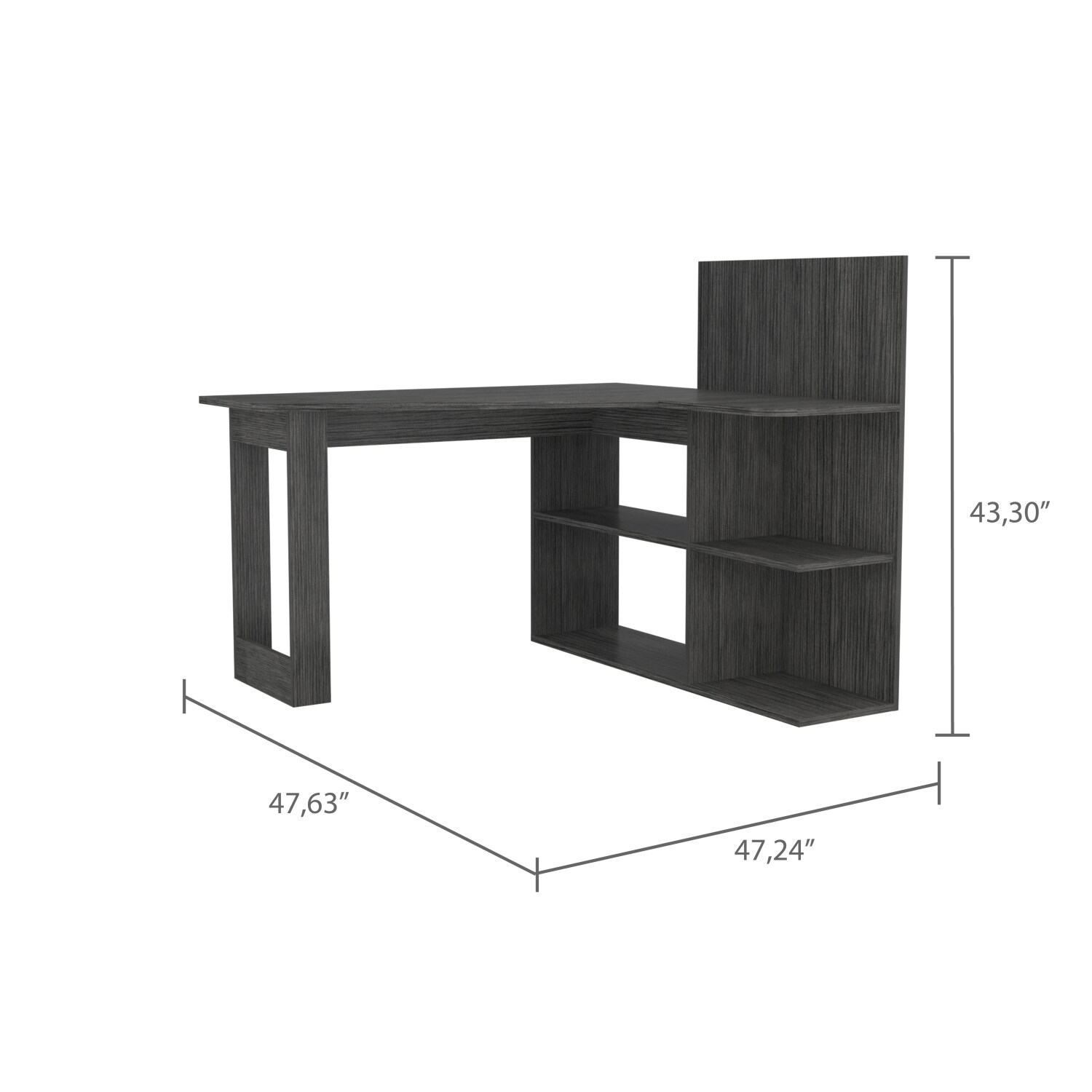 Streamdale Furniture Streamdale Fairfield 4-Shelf L-Shaped Computer ...