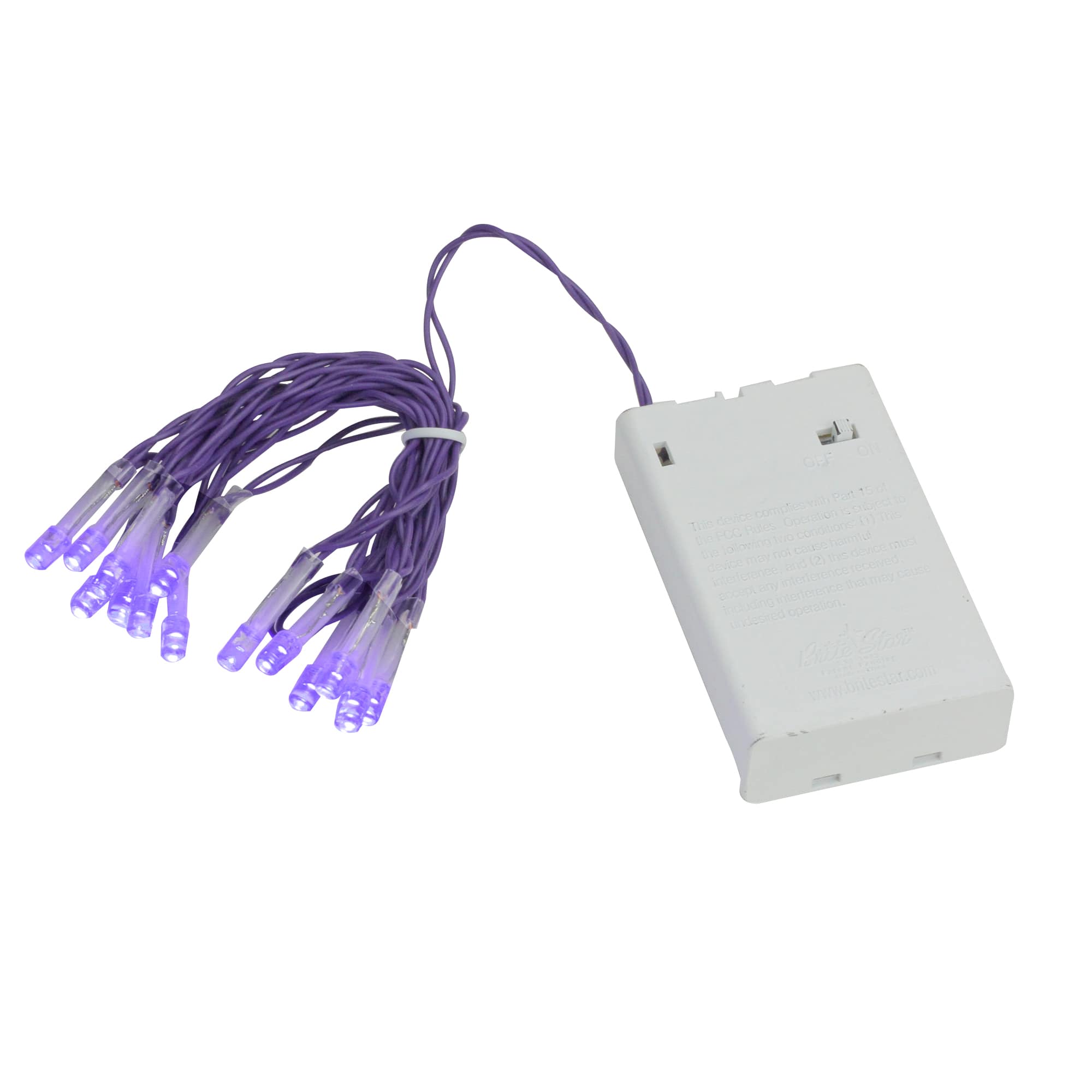 Brite Star LED Micro Christmas Light Set- Purple - 4.8 ft Purple Wire ...