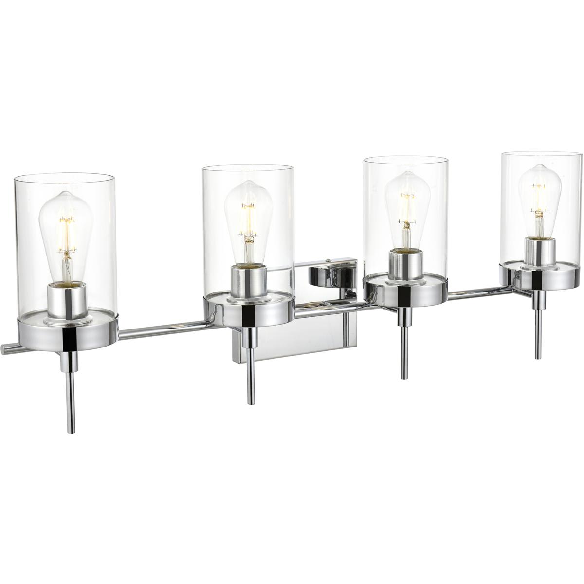 Elegant Lighting Living District LD7319W32CH Benny 4 Light 32 inch ...