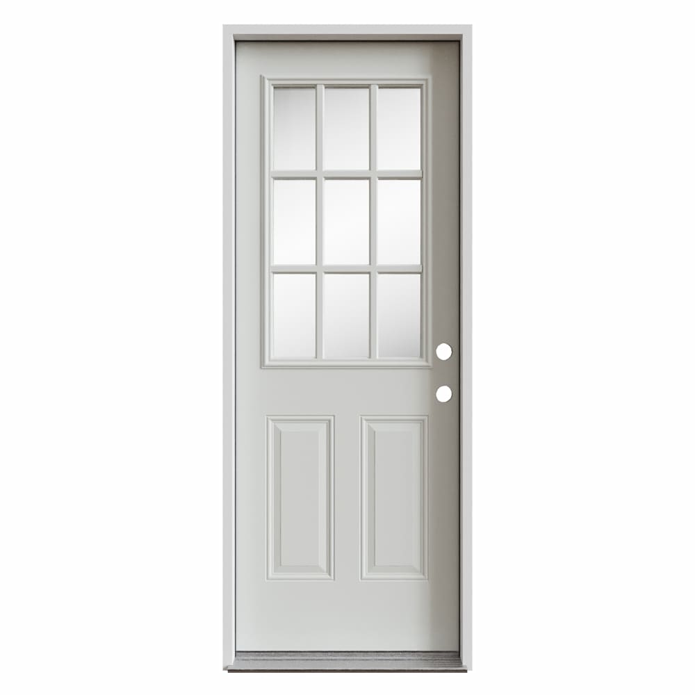 Masonite STA TRU Steel 30-in x 80-in x 4-9/16-in Steel Right-hand ...