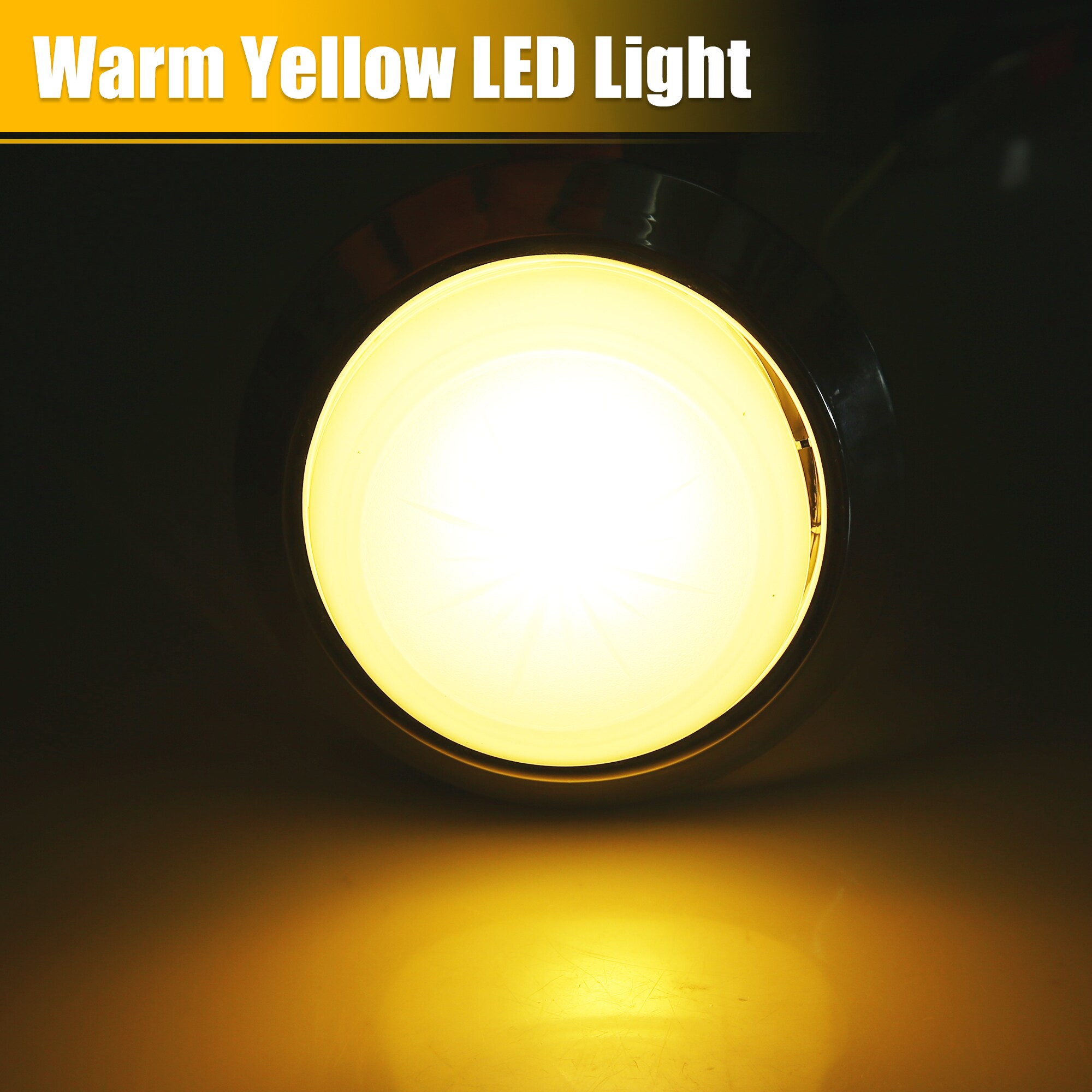 Unique Bargains 12V Car Reading Light LED Round Dome Light Trunk Lamp ...