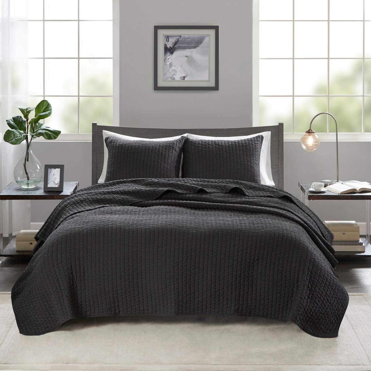 Tinyhomie 2 Piece Quilt Set Black Twin/Twin XL in the Bedding Sets ...