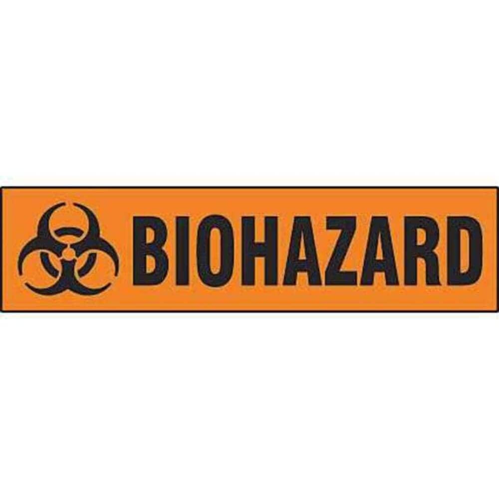 Brady Sign Biohazard Polyester 12 in W 3 1/2 in H 17753SLS in the Signs ...