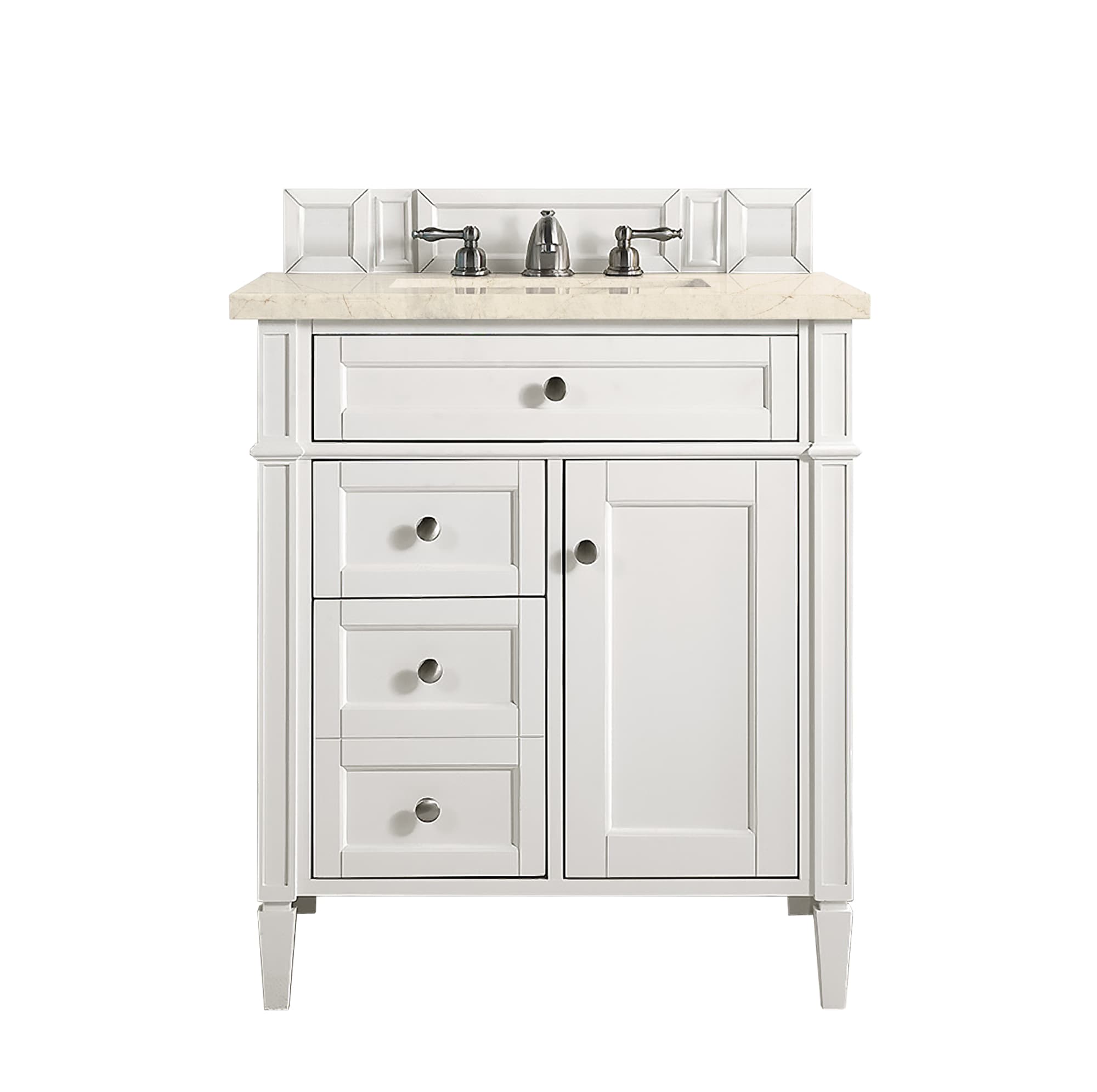 James Martin Vanities Brittany 30-in Bright White Undermount Single ...