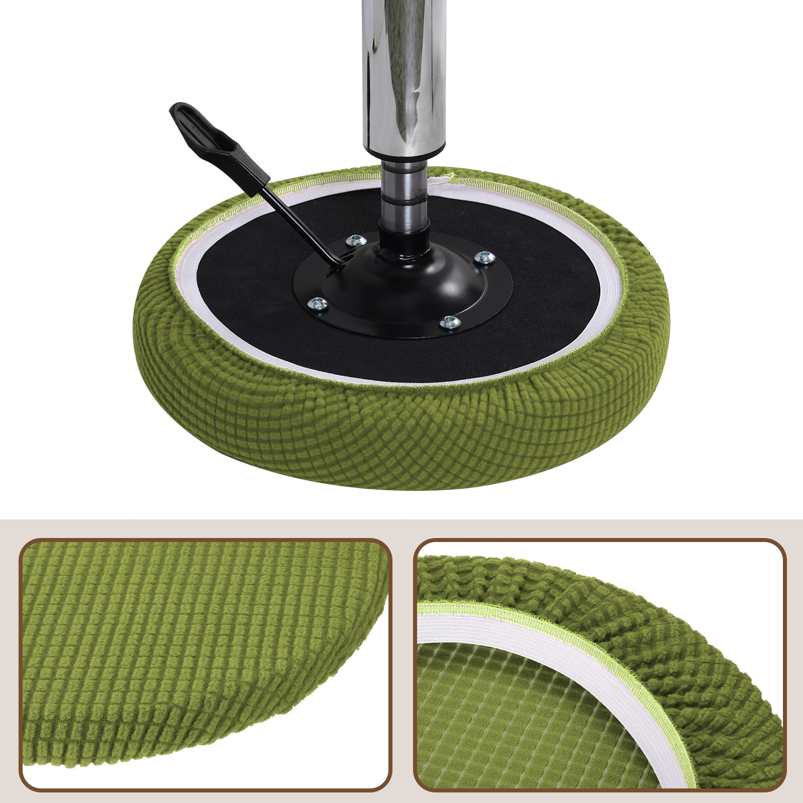 Unique Bargains Stool Covers Round Round Bar Stool Covers with Elastic ...