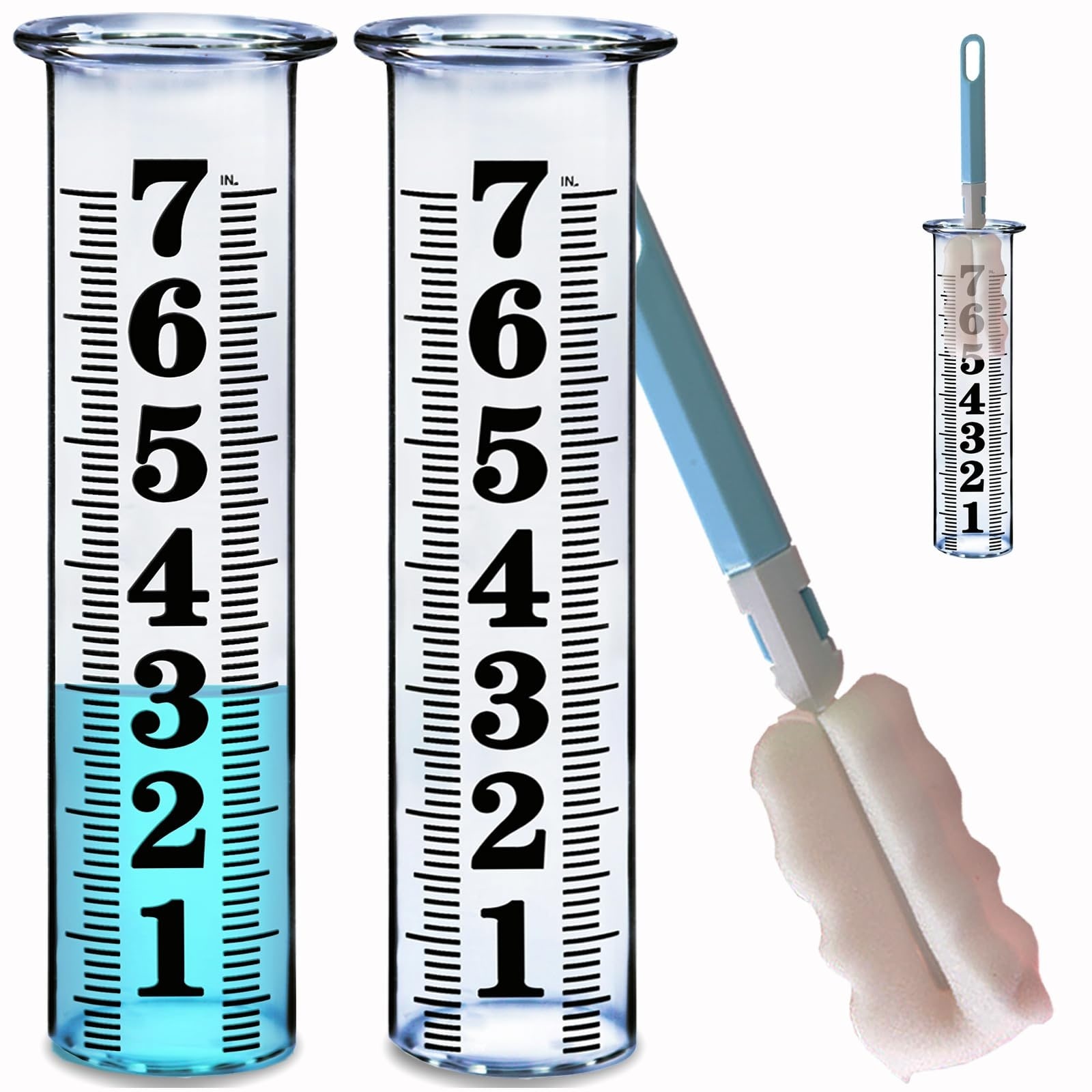 ITOPFOX 7 Inch Plastic Rain Gauge Replacement Tube Freeze Proof Crack ...