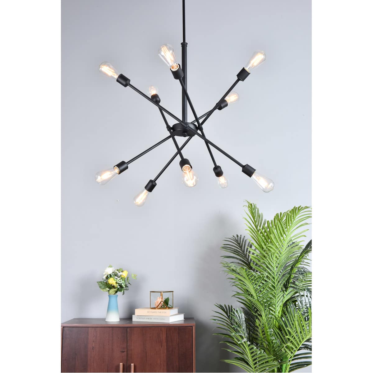 Elegant Lighting Living District LD8003D28BLA Axel 10 Light 27 inch ...