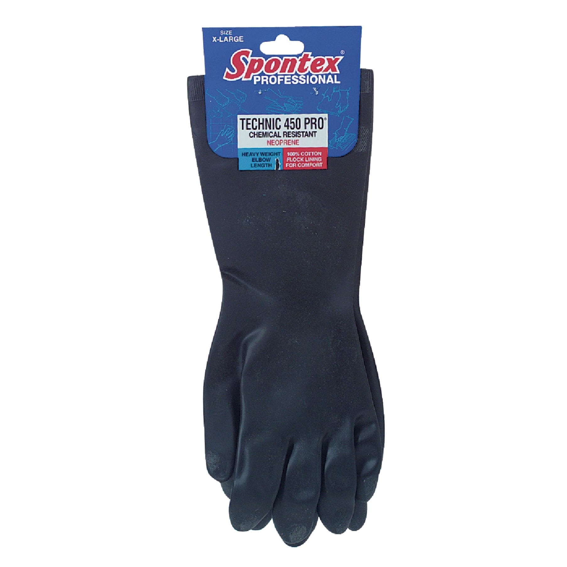 Rene Spontex Neop Work Gloves Medium Black 16 in 0.030 Gauge Chemical ...